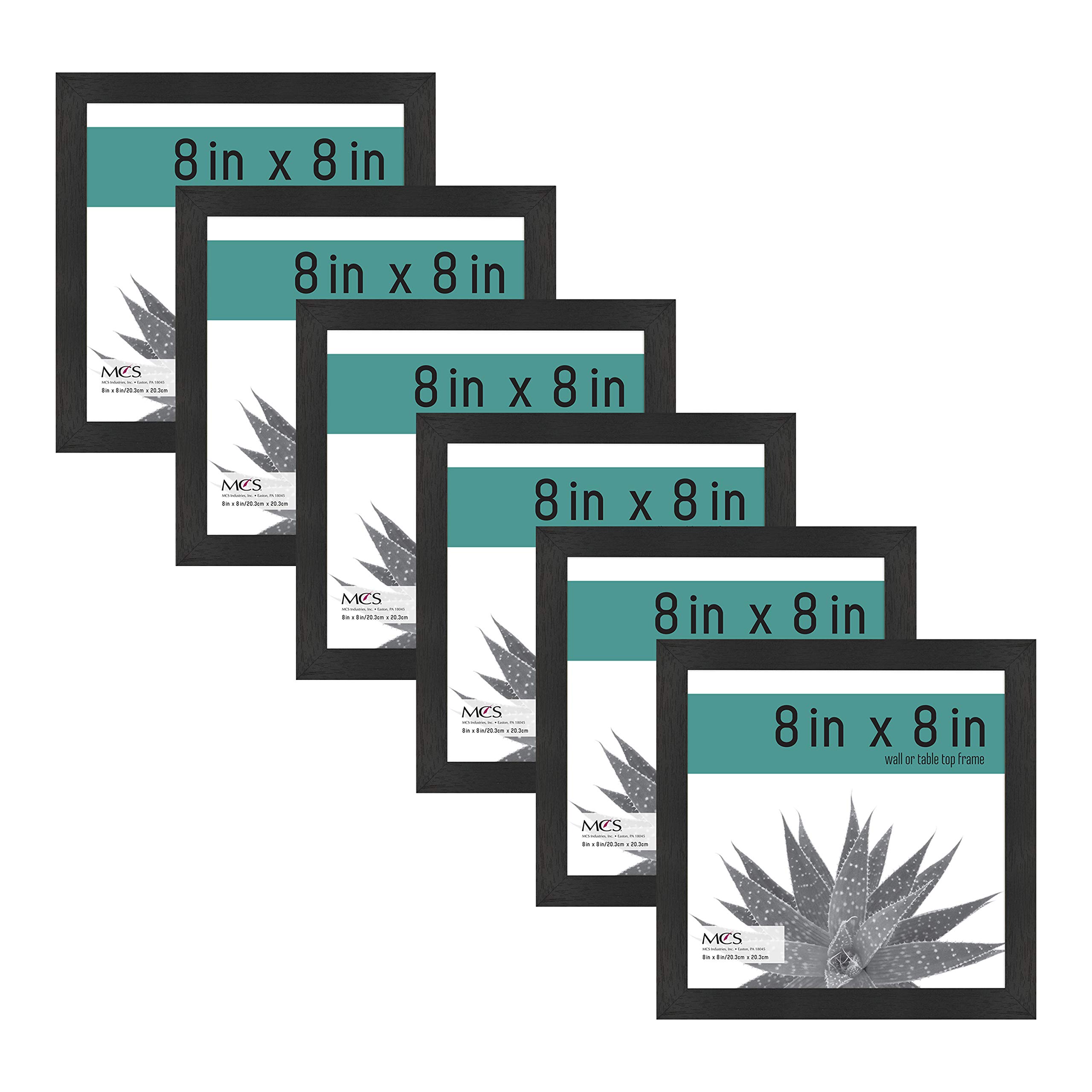 Snapklik.com : MCS Gallery Essential Picture Frame Set 8x8 Black ...