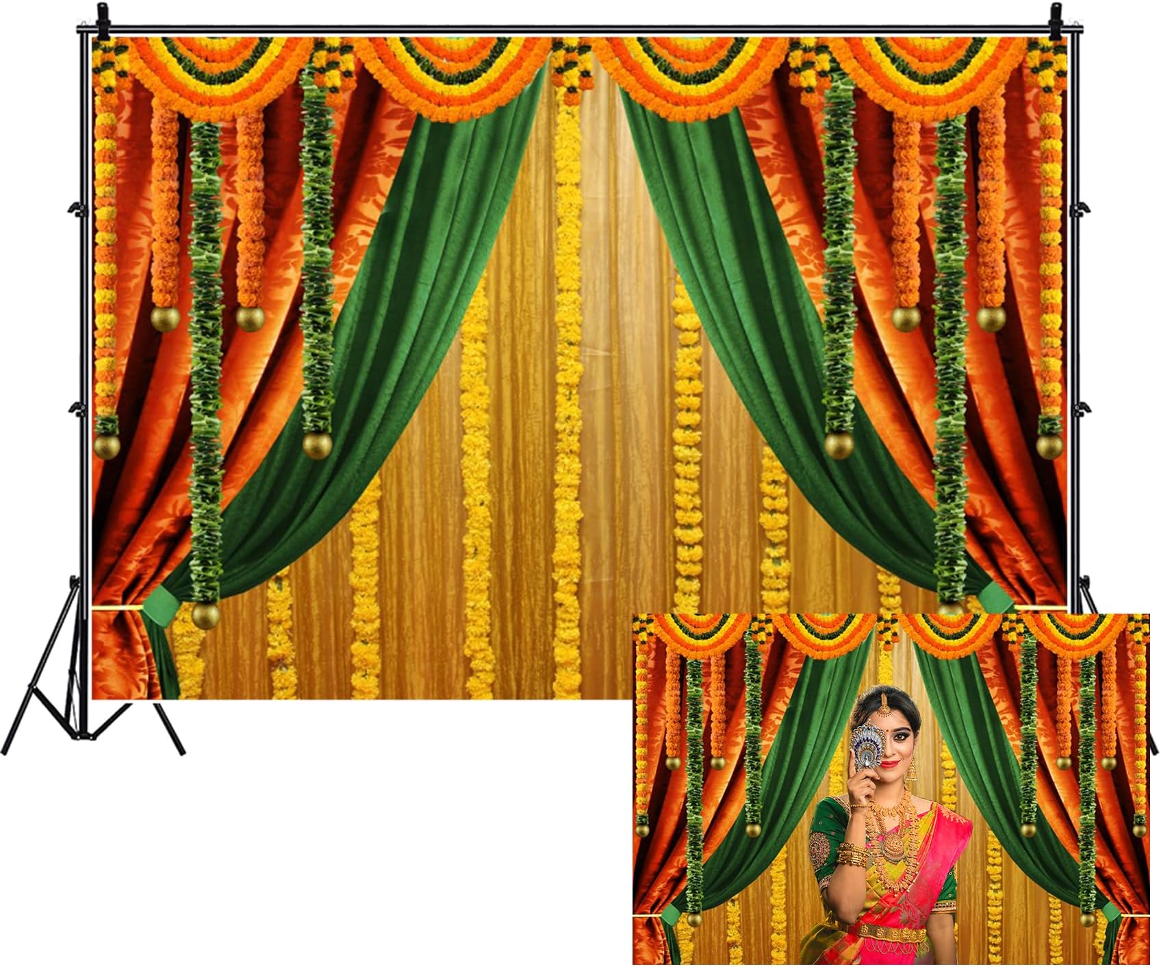 Amazon.com : CSFOTO 10x8ft Indian Ceremony Backdrop for Photography ...