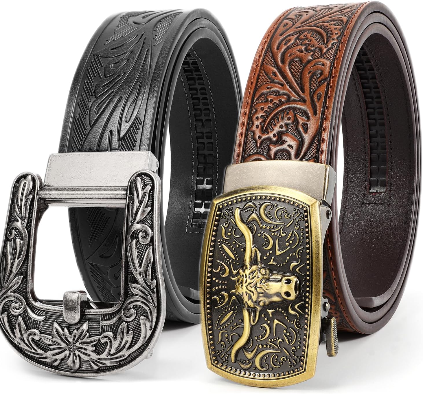 Amazon.com: BELTROAD 2 Pack Cowboy Ratchet Belt