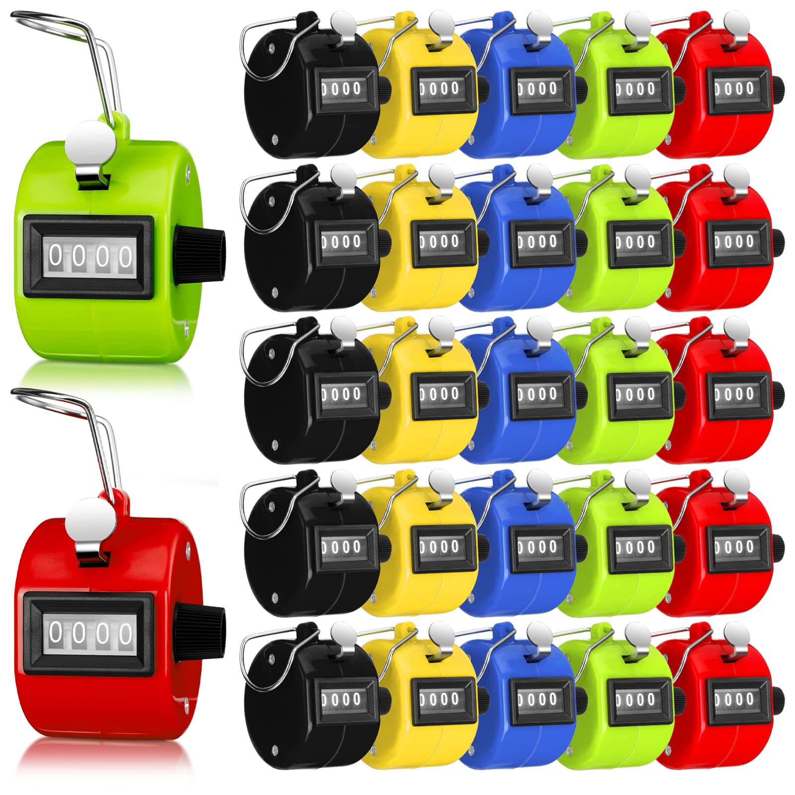 Amazon.com : Kingdder 25 Pcs Hand Held Tally Counter 4 Digit Mechanical ...