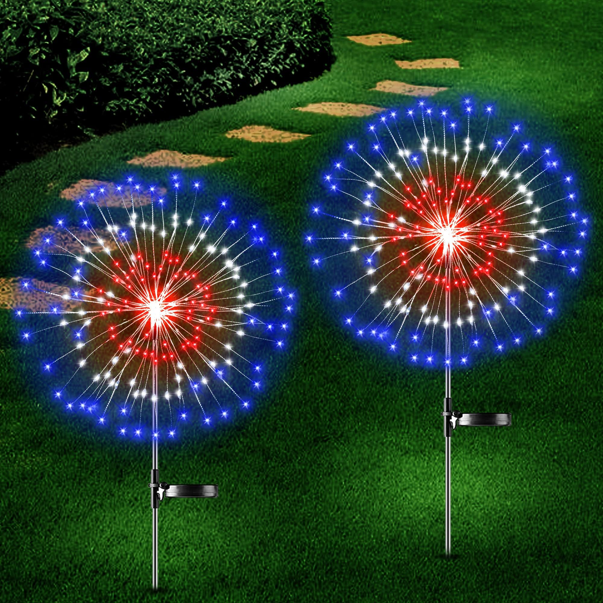 Amazon.com : Leisure world 3 Pack 150 LED American Flag Lights, 2ft x ...