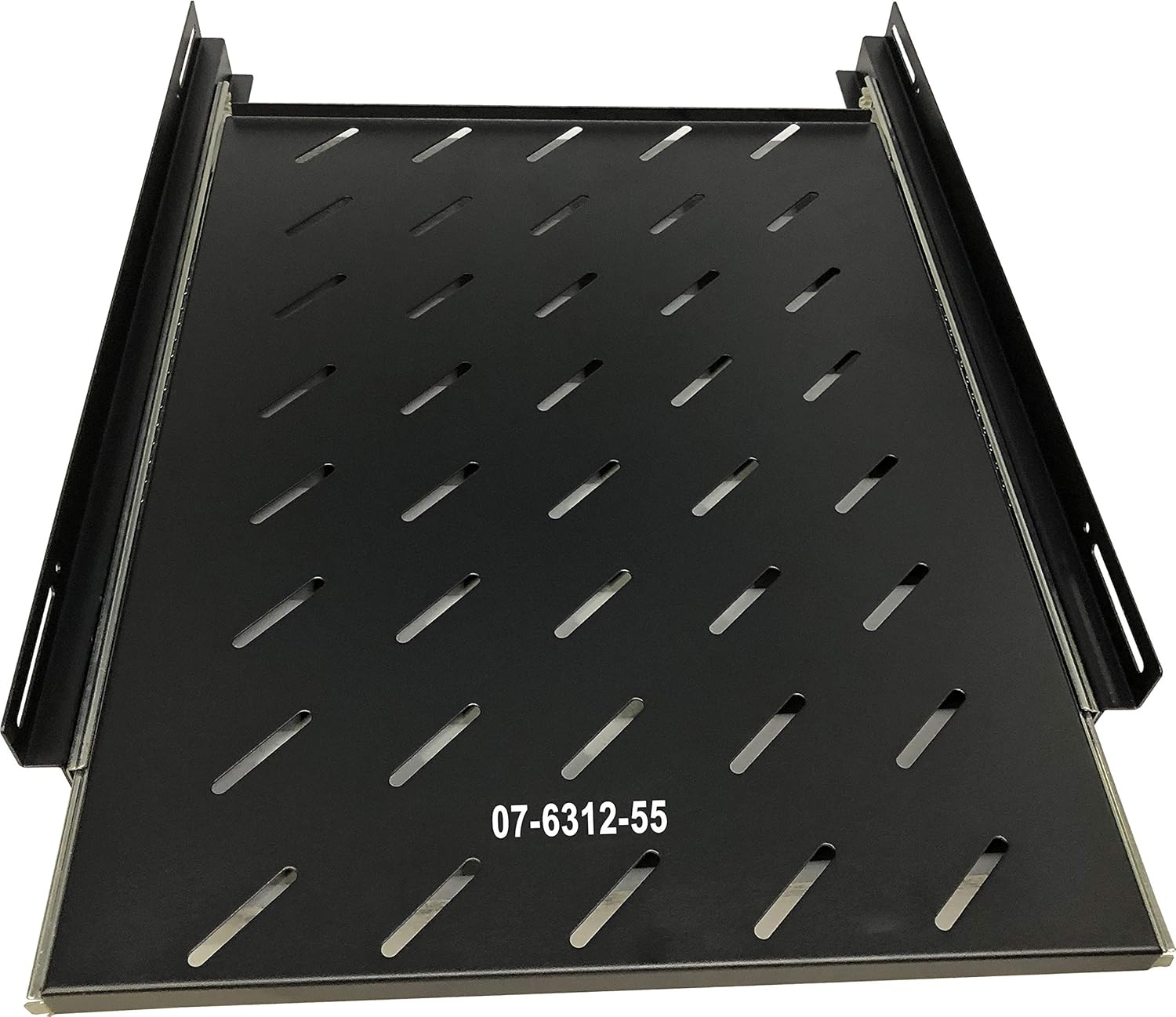 AA Electronics 19" 1U Universal Vented Rack Mount Sliding Shelf - 55cm ...