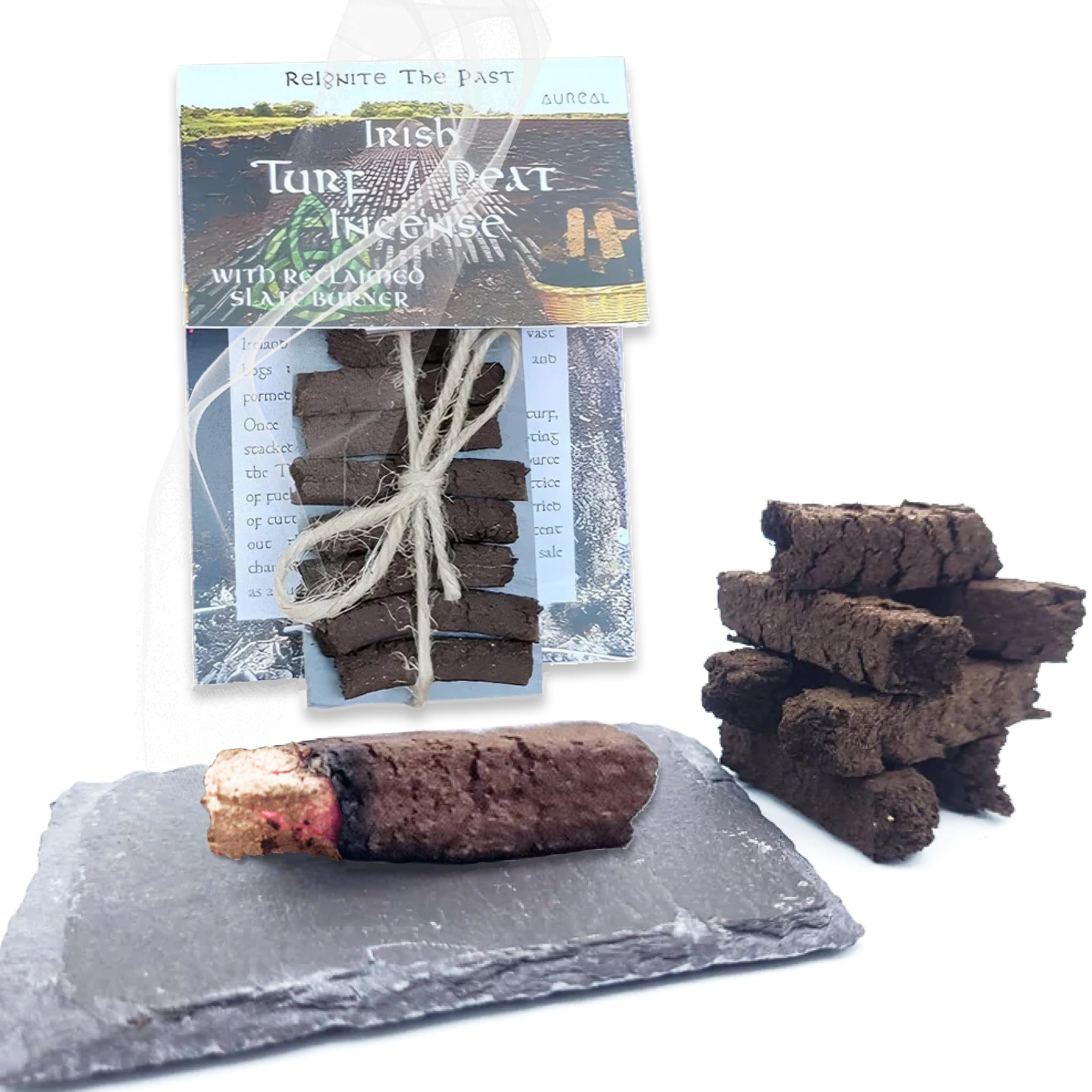 Amazon.com: Generic Irish Turf Peat Incense Sticks With Slate Burner ...