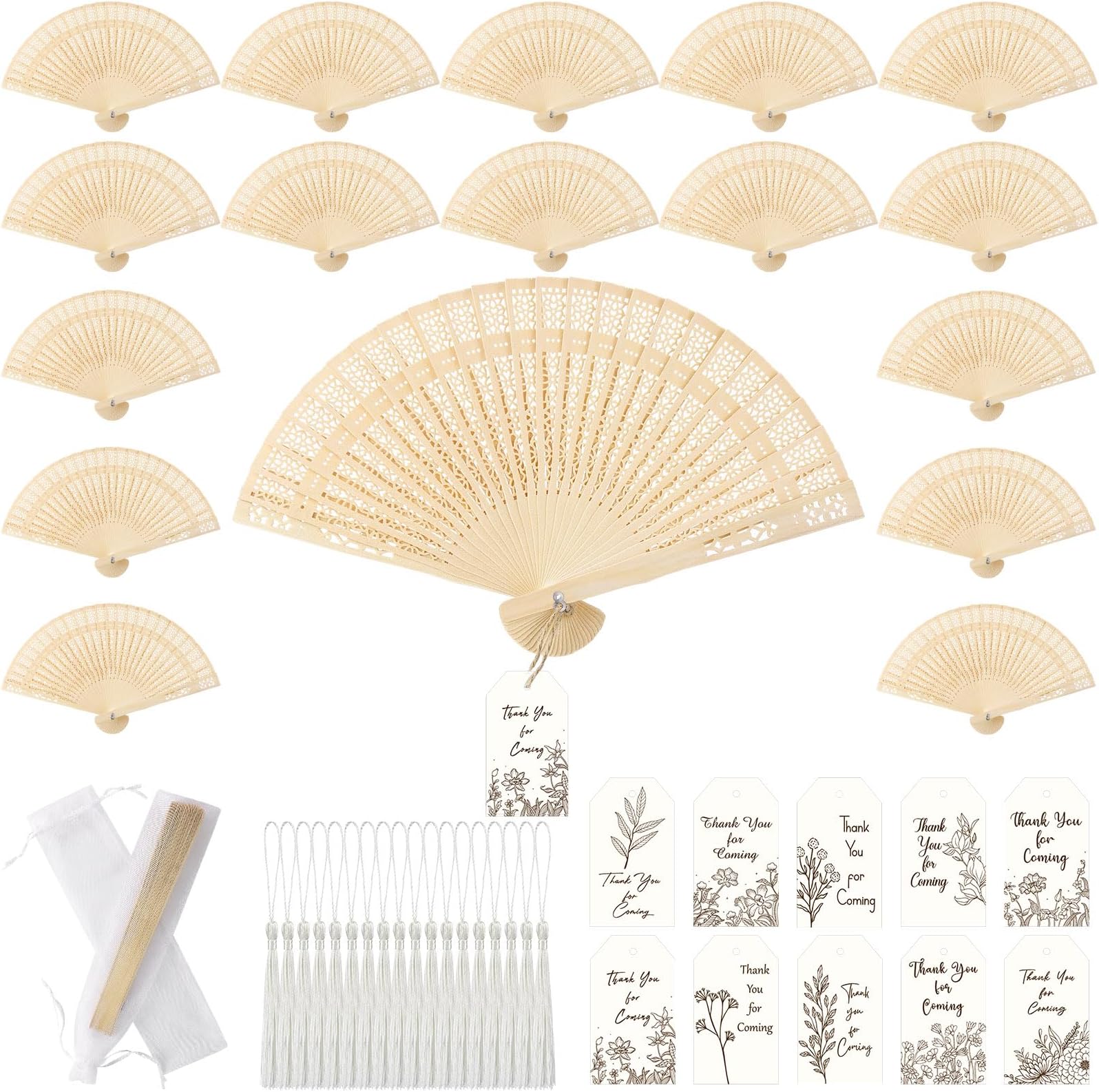 Amazon.com: Pinkunn 100 Pcs Sage Green Folding Fans for Wedding Paper ...