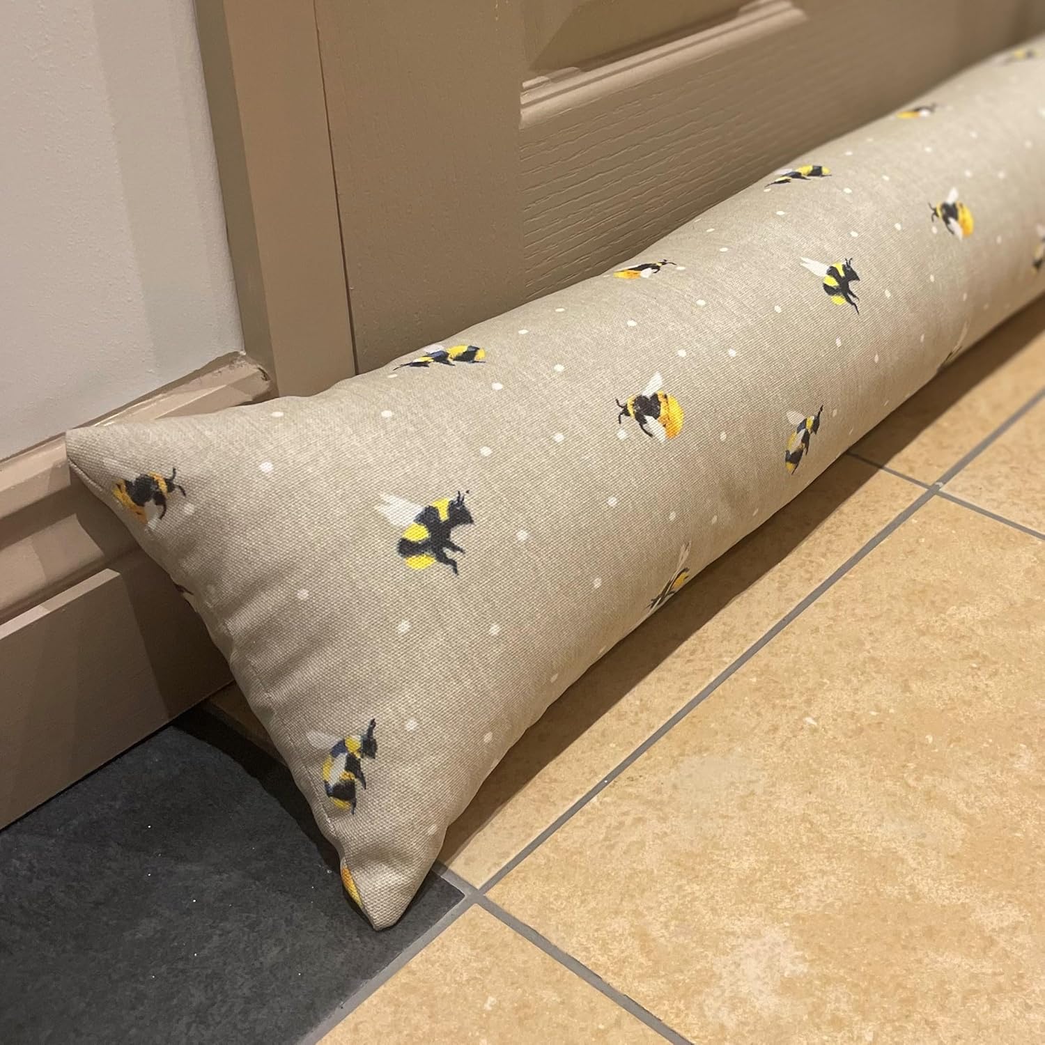 Snugglemore Draught Excluder Fabric Cotton Door Window Draught Cushion ...