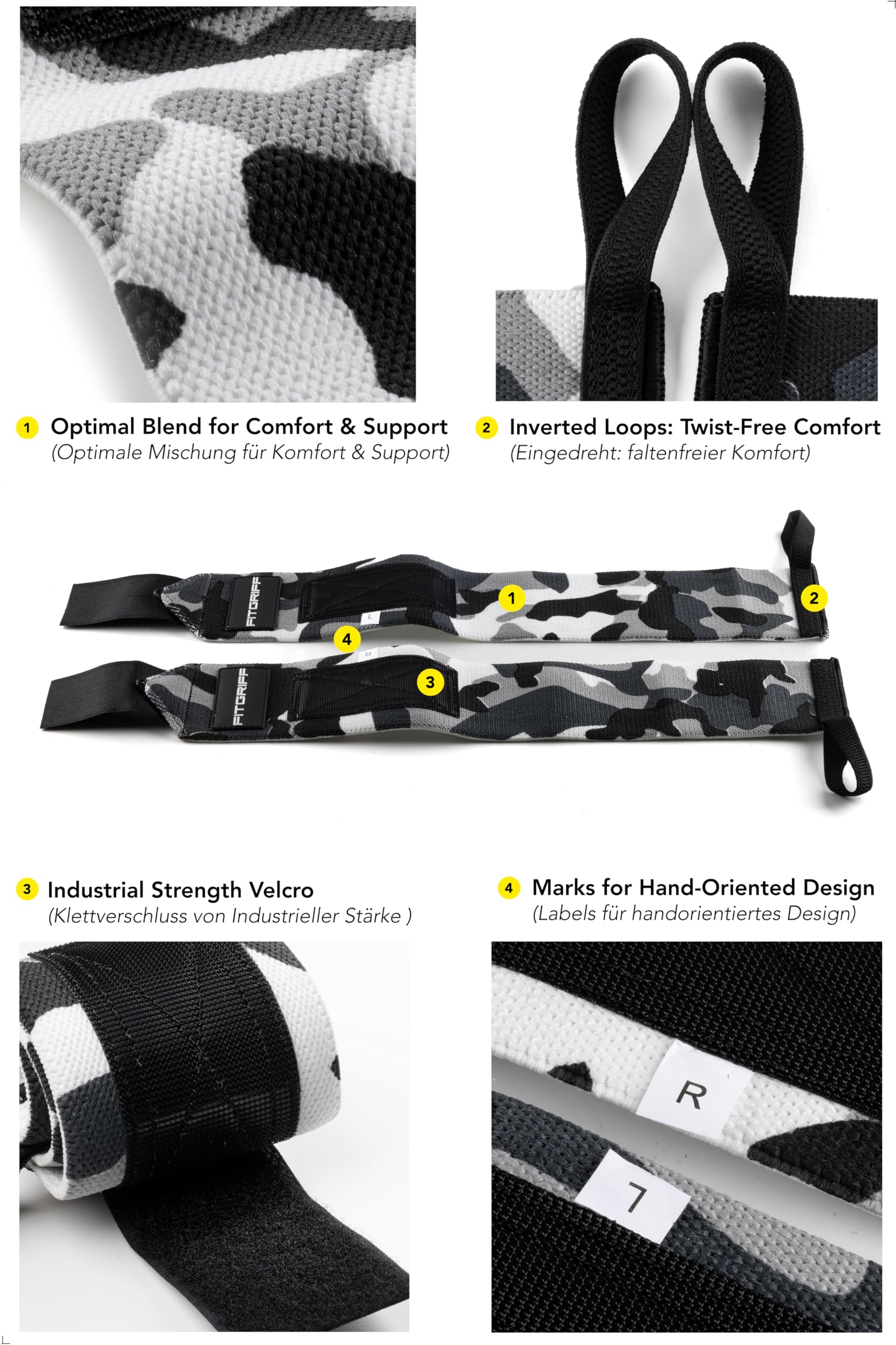 Snapklik.com : Fitgriff Wrist Wraps For Weightlifting