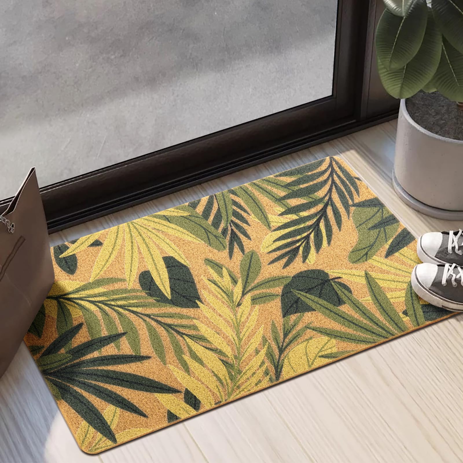 Amazon.com: Juvale Natural Coir Welcome Door Mat, Bohemian Style Decor ...