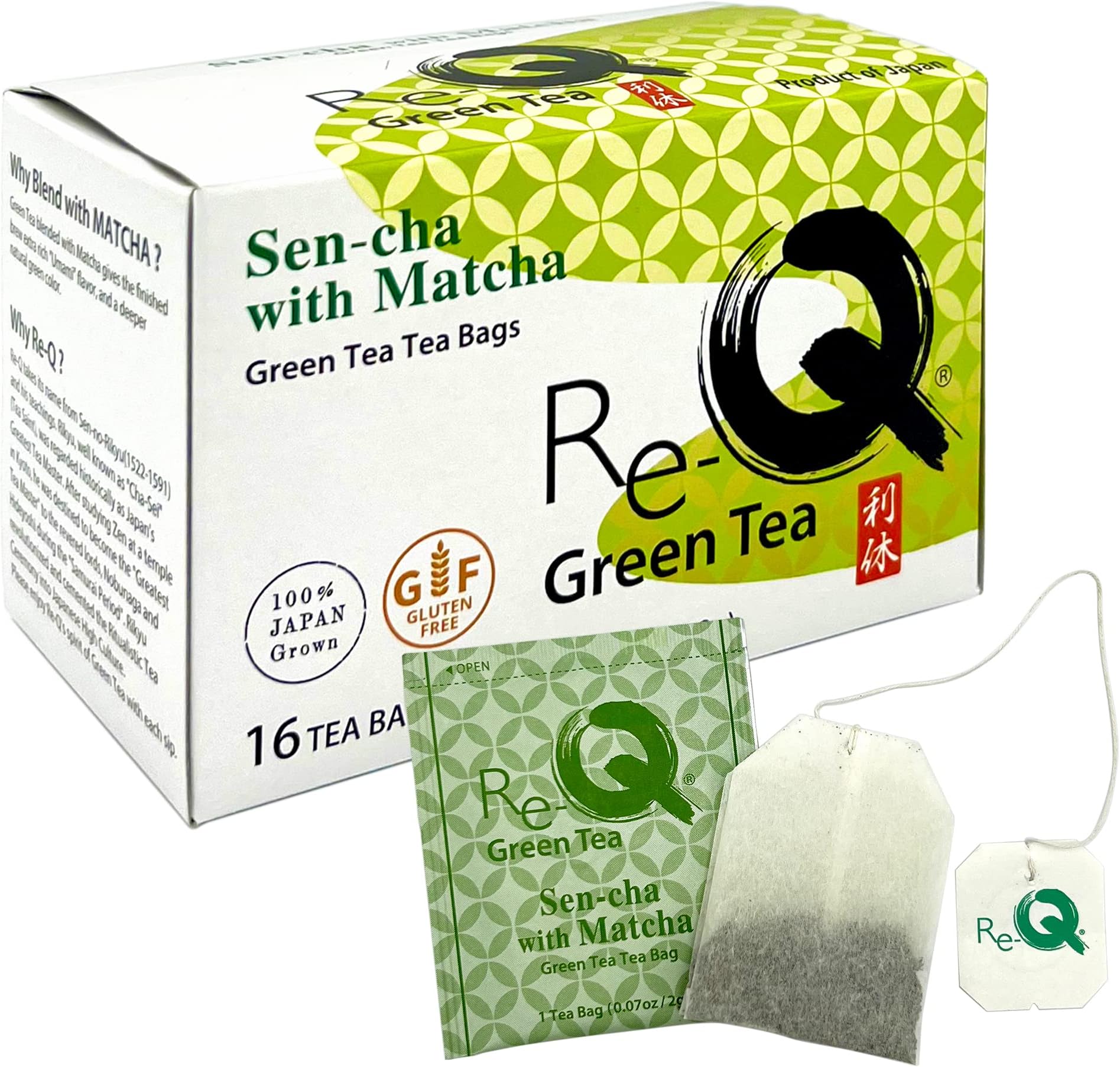Amazon.com: MAEDA-EN Re-Q 6 Pack Sen-cha with Matcha Green Tea Bags ...