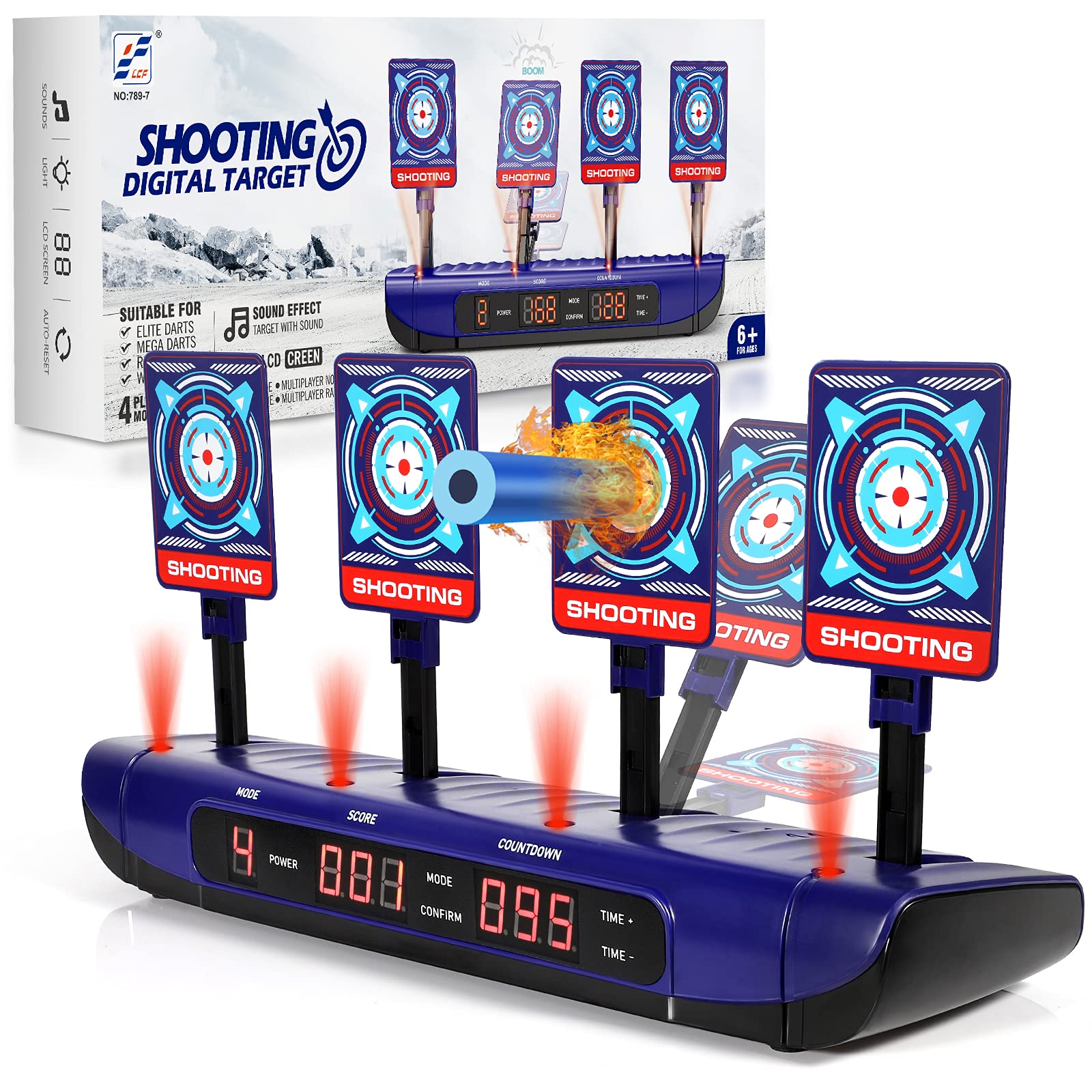 Buy Electric Shooting Target for Nerf s, Scoring Auto Reset with ...