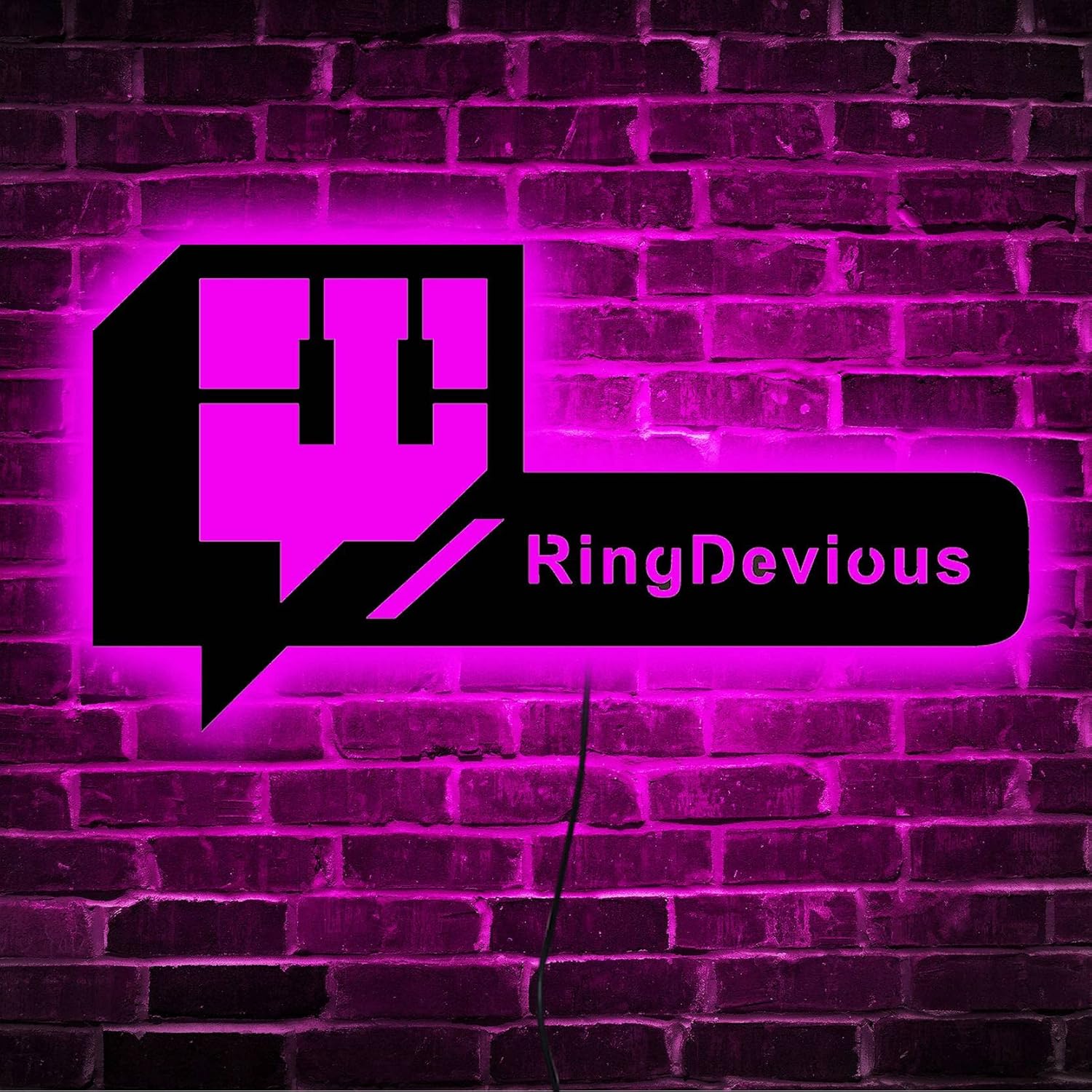 Personalize Username Twitch Led Sign Wall Art Decor - Glow in the dark ...