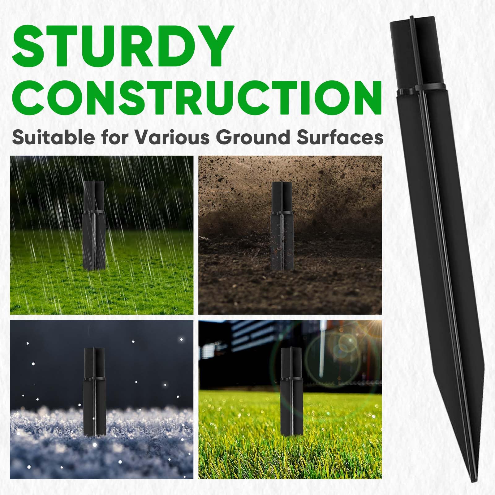 Snapklik.com : Stakes Solar Lights Replacement Spike - 0.82" X 13.46 ...