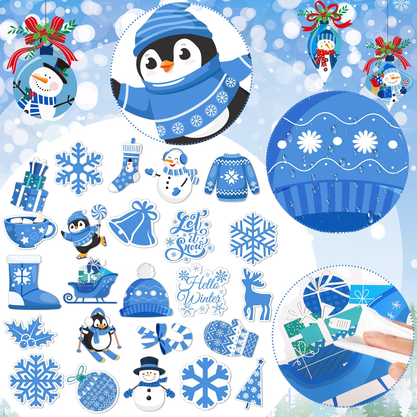 Snapklik.com : Nezyo 200 Pcs Winter Bulletin Board Decorations ...