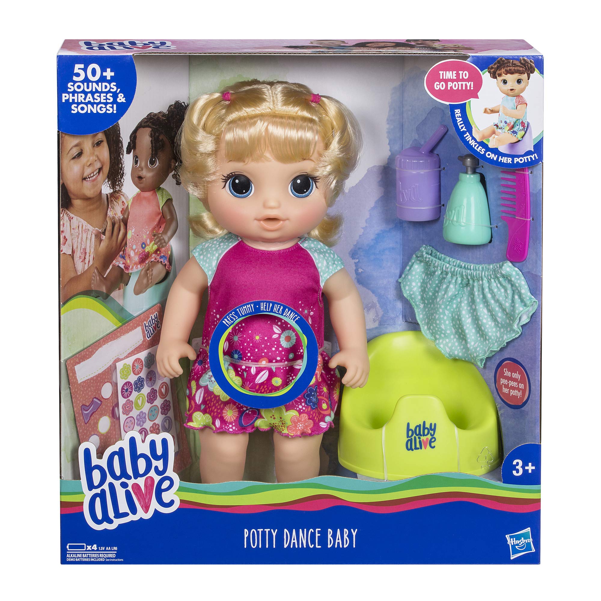 Baby Alive Potty Dance Baby: Talking Baby Doll with Blonde Hair- Buy ...