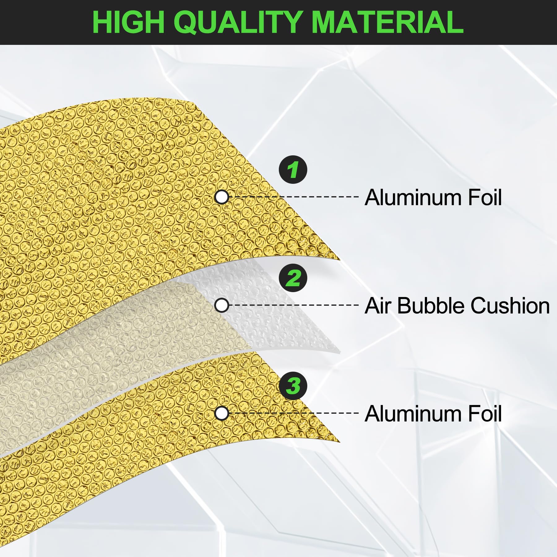Snapklik.com : Reflective Insulation Roll 59inch X 8.2Ft Double Bubble Reflective Aluminum Foil ...