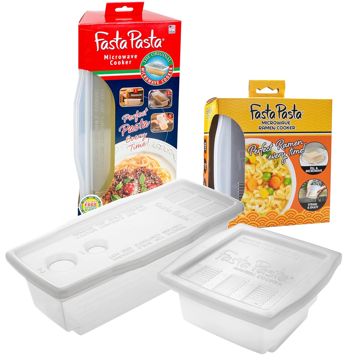 Buy The Original Fasta Pasta Microwave Cooker & Ramen Cooker Value Pack ...