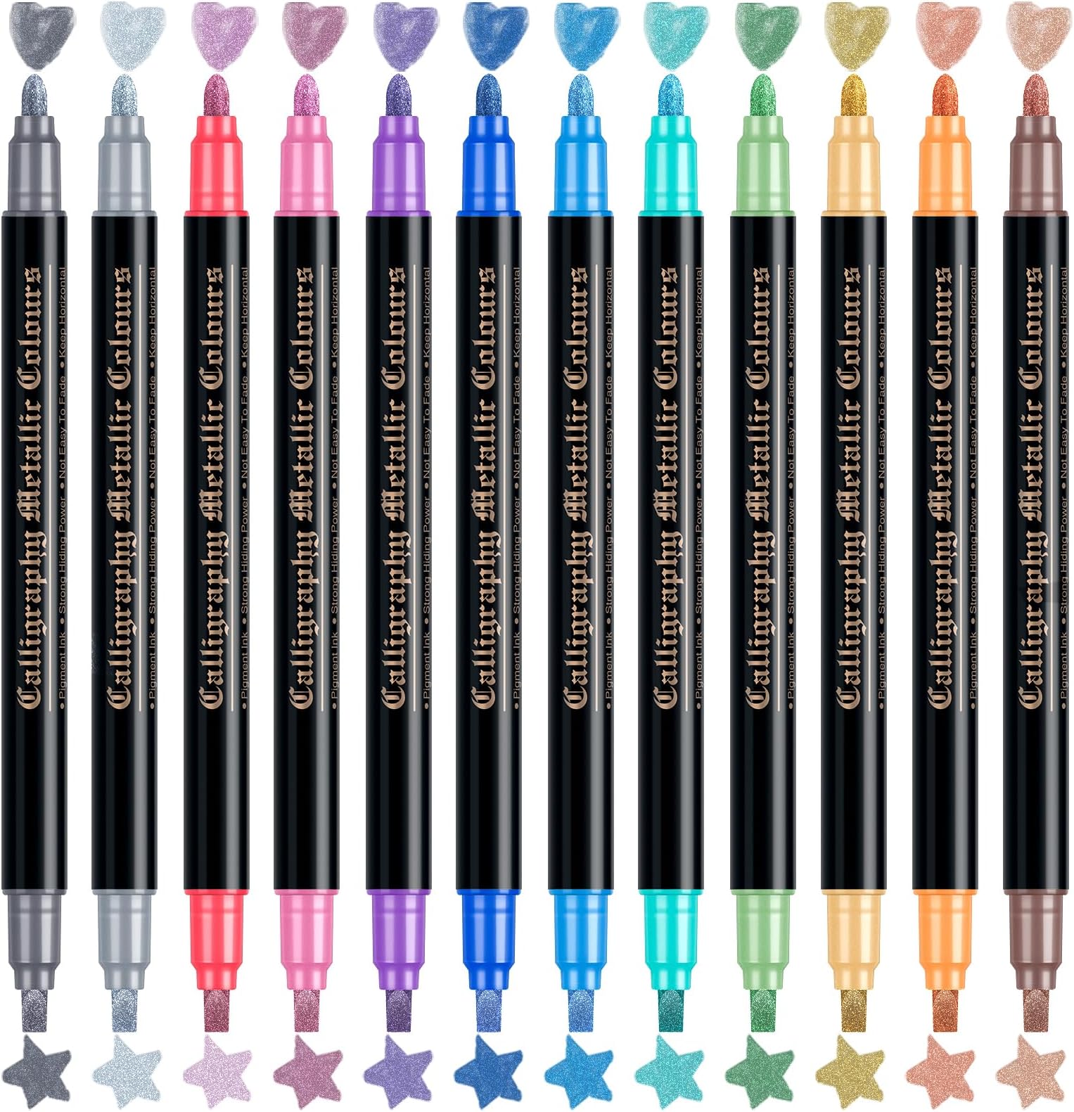 Papermania Metallic Pens, Bullet Tip, Metallics, Pack of 8, Ideal ...