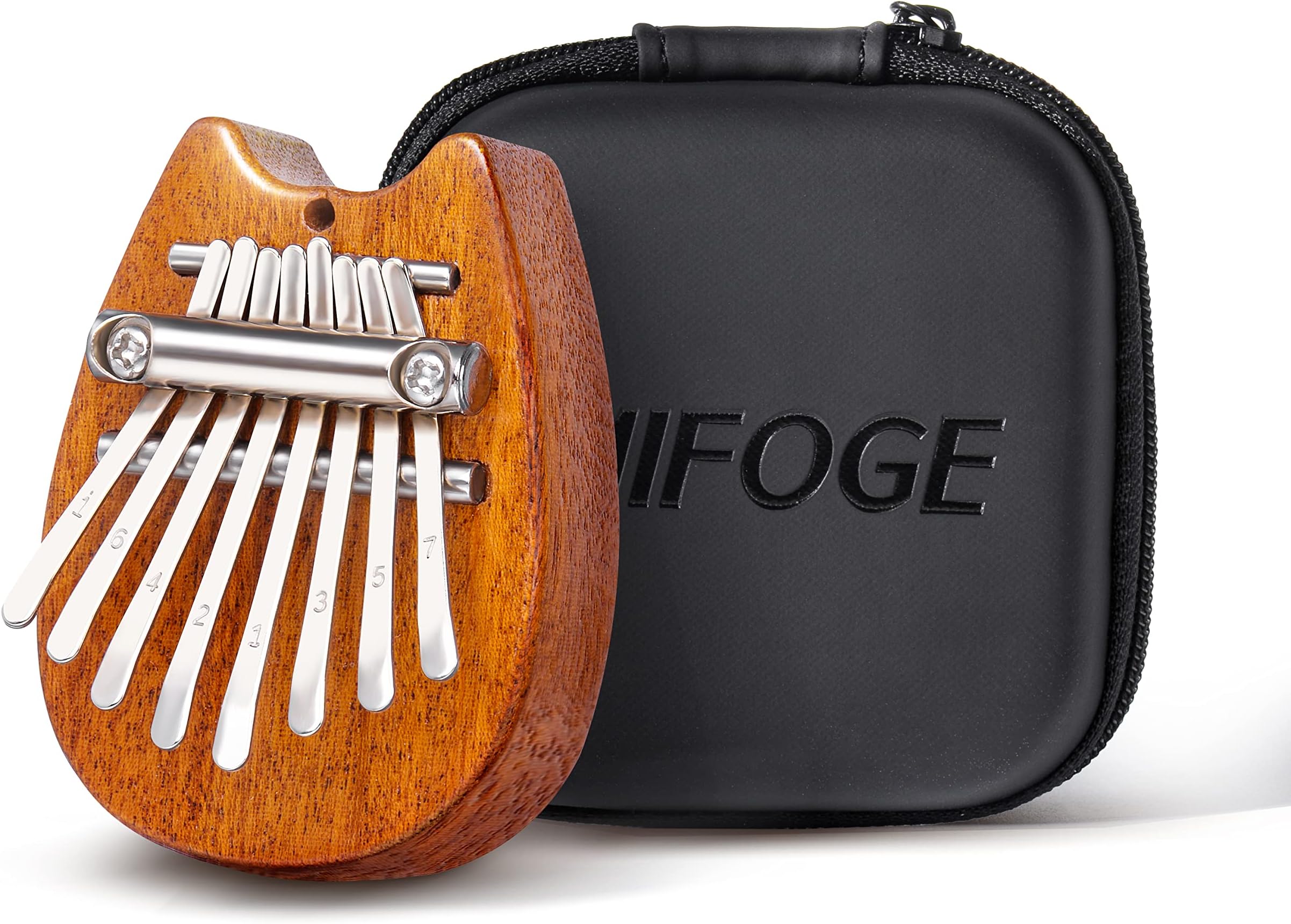 Amazon.com: MIFOGE Mini Kalimba Thumb Piano 8Keys Wooden,Exquisite ...
