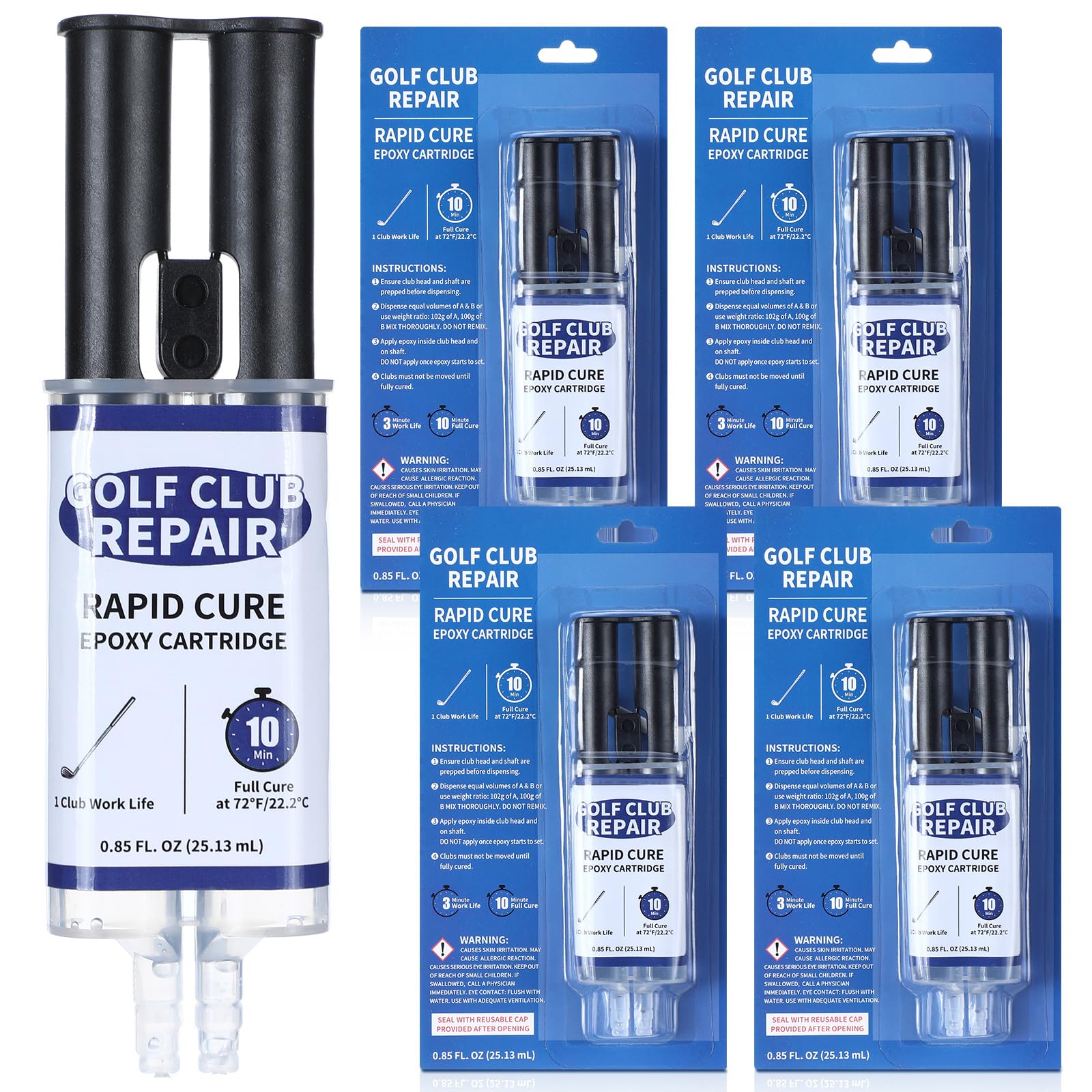 Snapklik.com : 4 Packs Rapid Cure Golf Epoxy Set 10 Min Golf Club ...