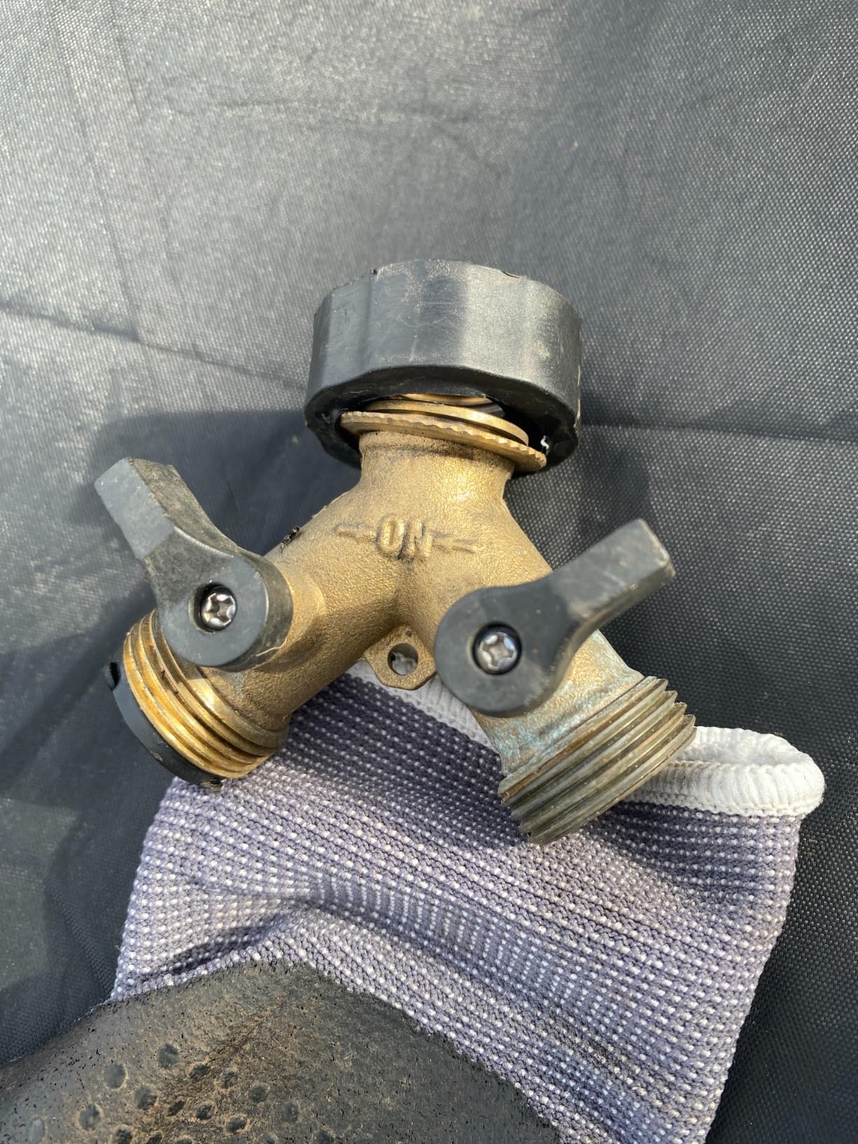 yingd Garden Hose Splitter, 2 Way Hose Pipe Splitter, 3/4'' Brass Tap Y ...