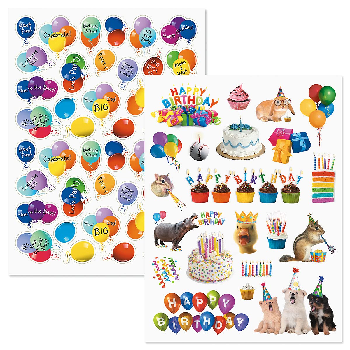 Snapklik.com : Birthday Stickers Value Pack - Over 70 Stickers