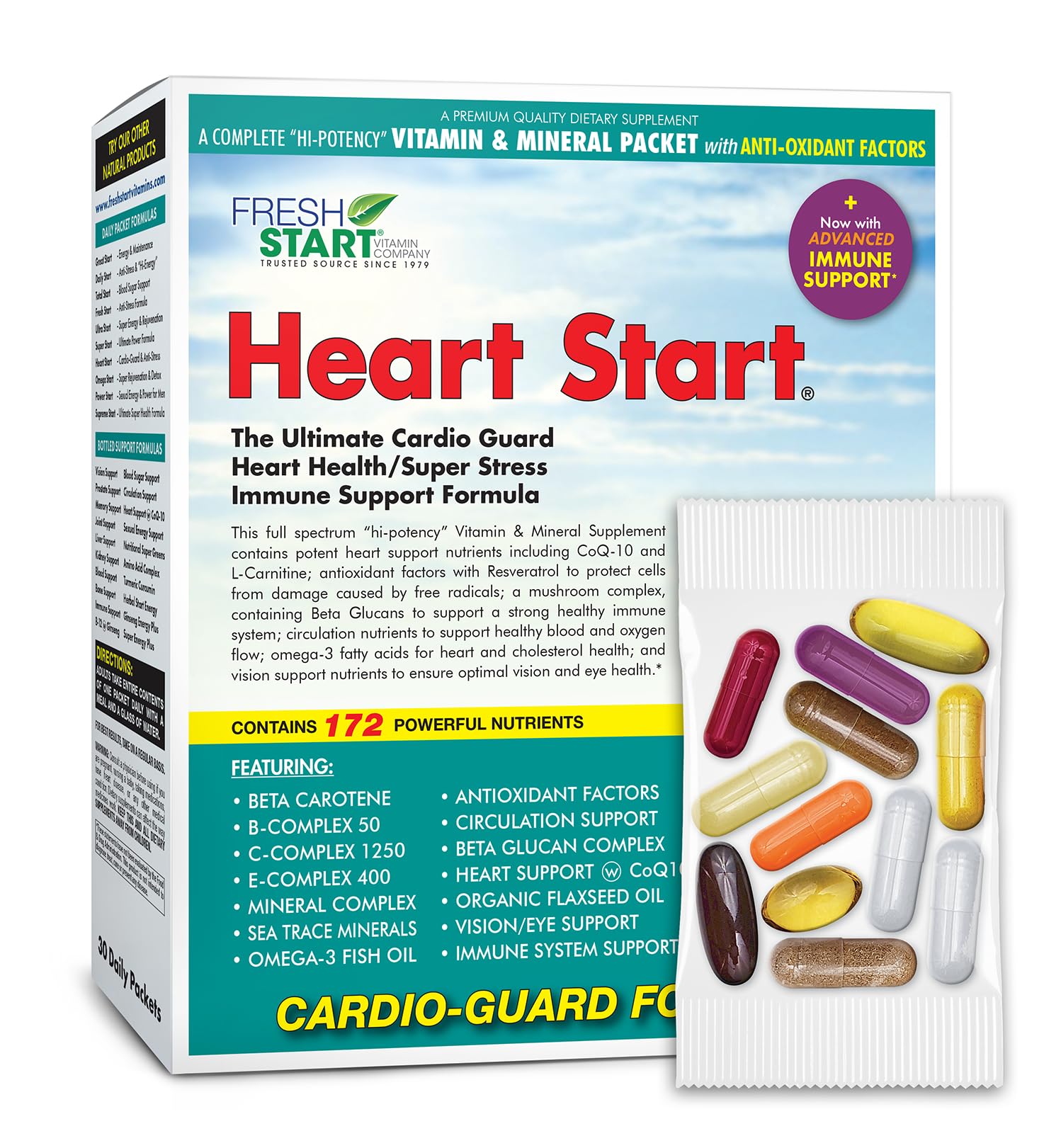 Amazon.com: Heart Start Complete Daily Vitamin Pack | Heart Support ...