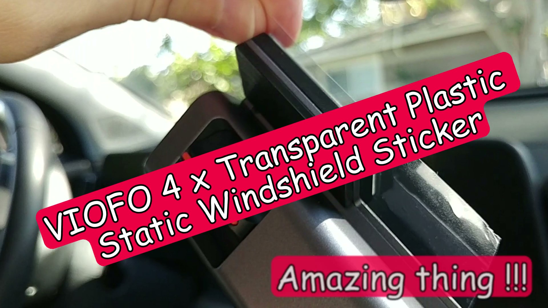 Watch VIOFO 4 x Transparent Static Windshield Sticker Review on Amazon Live