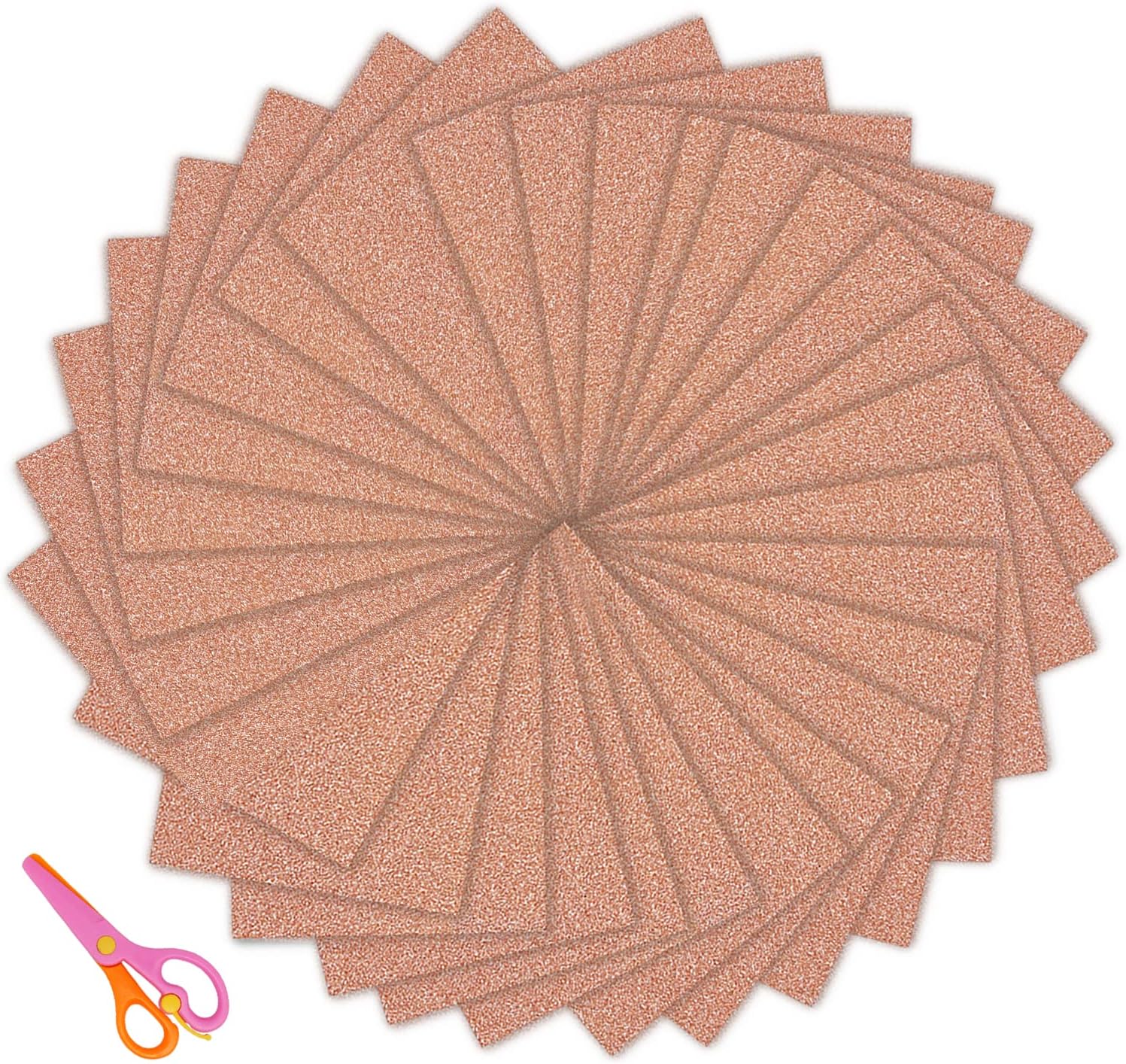 Amazon.com : Rose Gold Glitter Cardstock Paper ( 8.5 x 11 Inches, 30 ...
