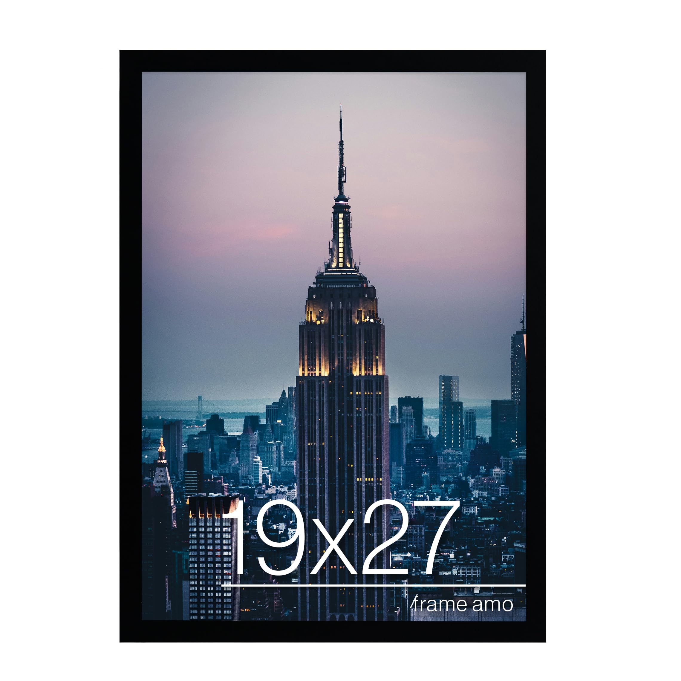 Amazon.com - Frame Amo Black 19x27 Picture or Poster Frame, 1 inch Wide ...