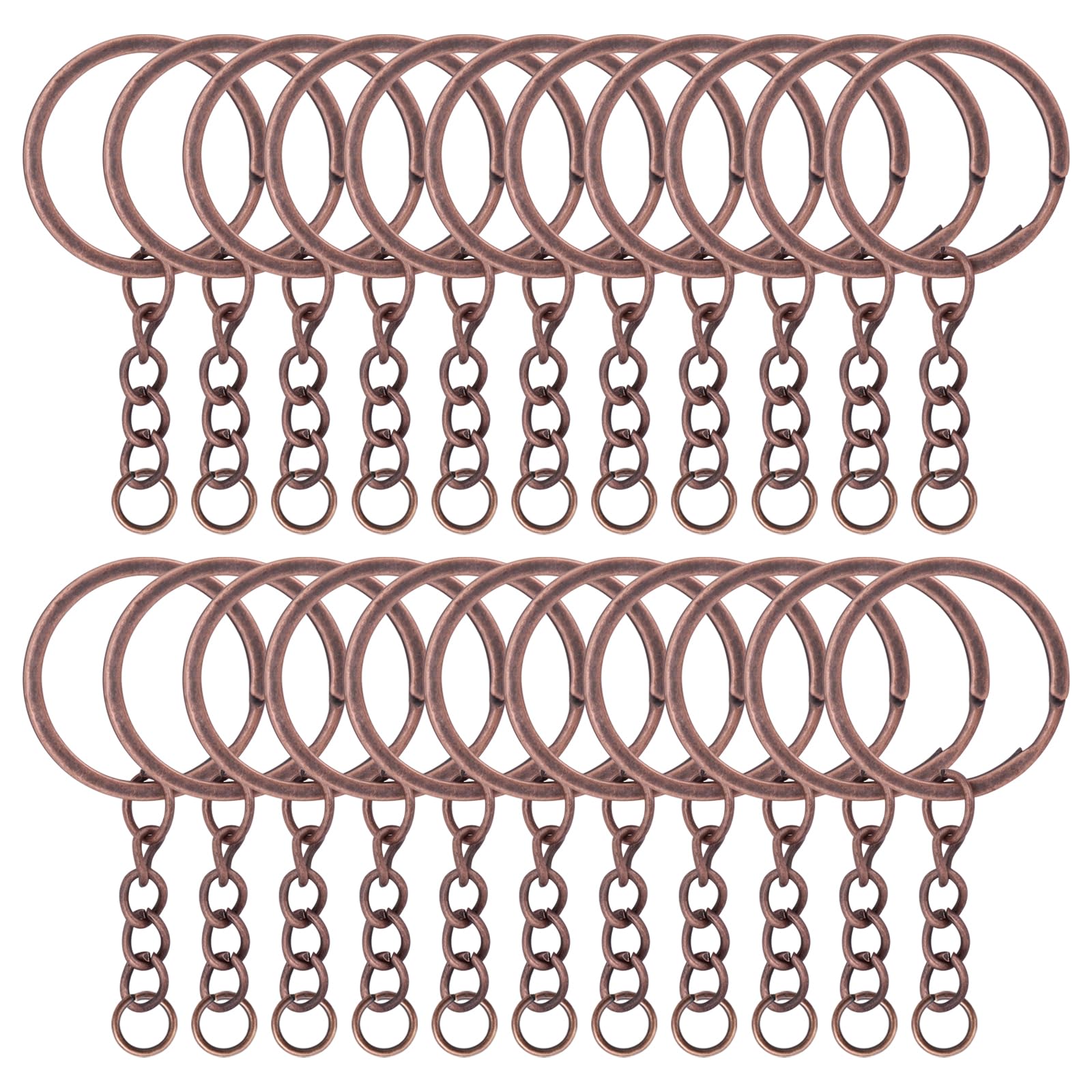 Amazon.com: Chuyau 20Pcs Keychain Key Ring with Chain Bulk Split Key ...