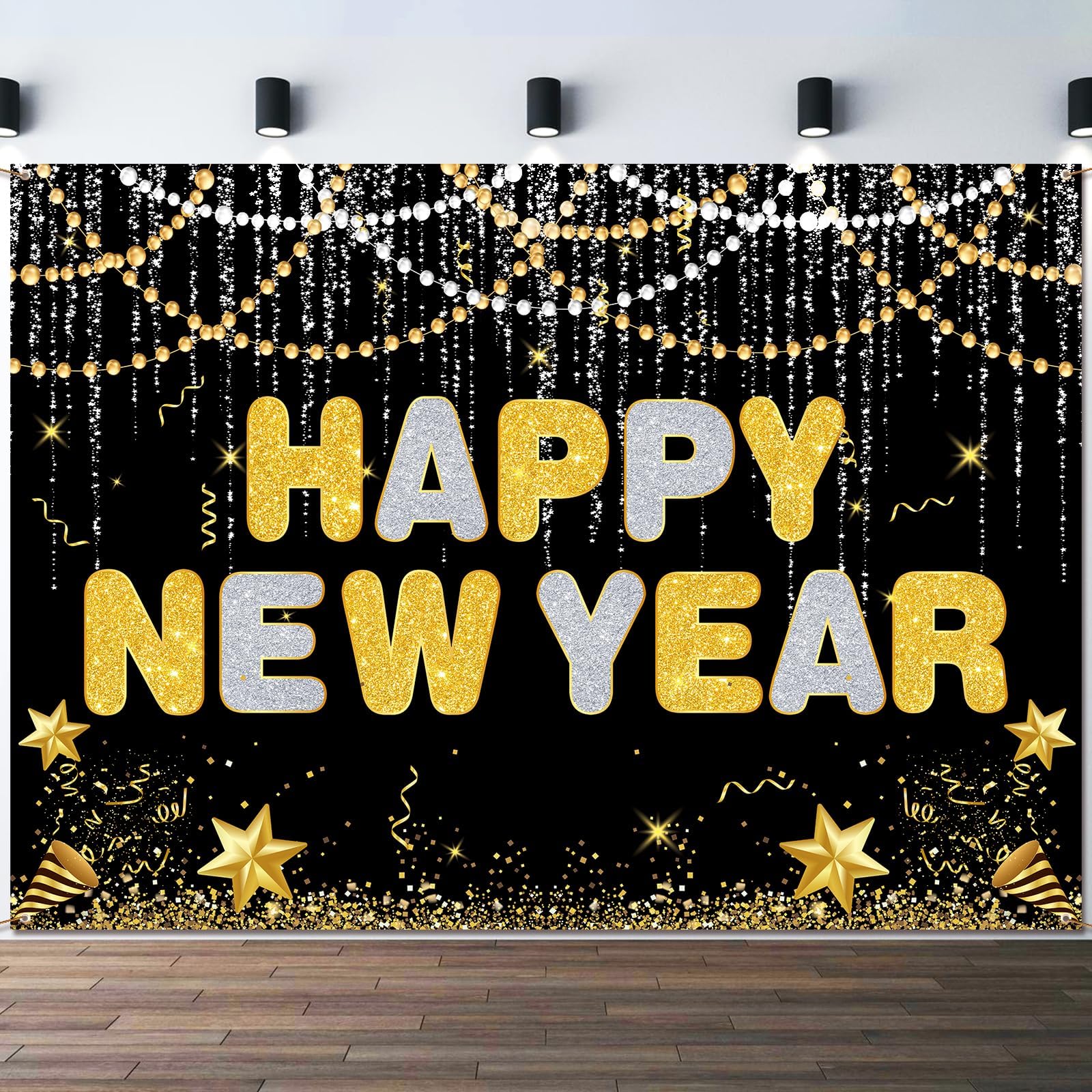 Amazon.com : 7 x 5 FT Happy New Year 2025 Backdrop - Extra Large ...