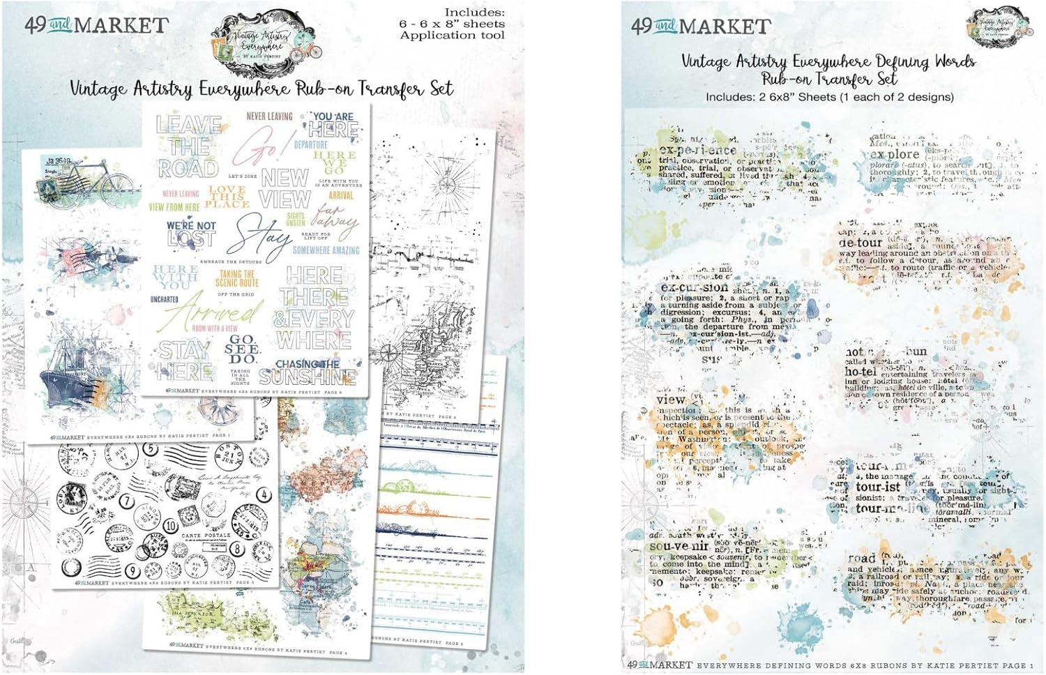 Amazon.com : 49 and Market Bundle - Vintage Artistry Everywhere 6 x 8 ...