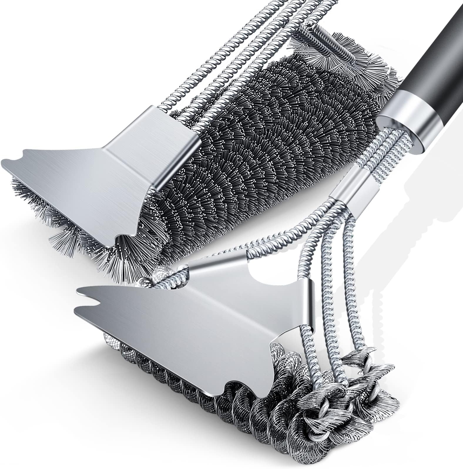 Amazon.com: BBQ Grill Brush and Scraper 18" | Stainless Steel Cleaning ...