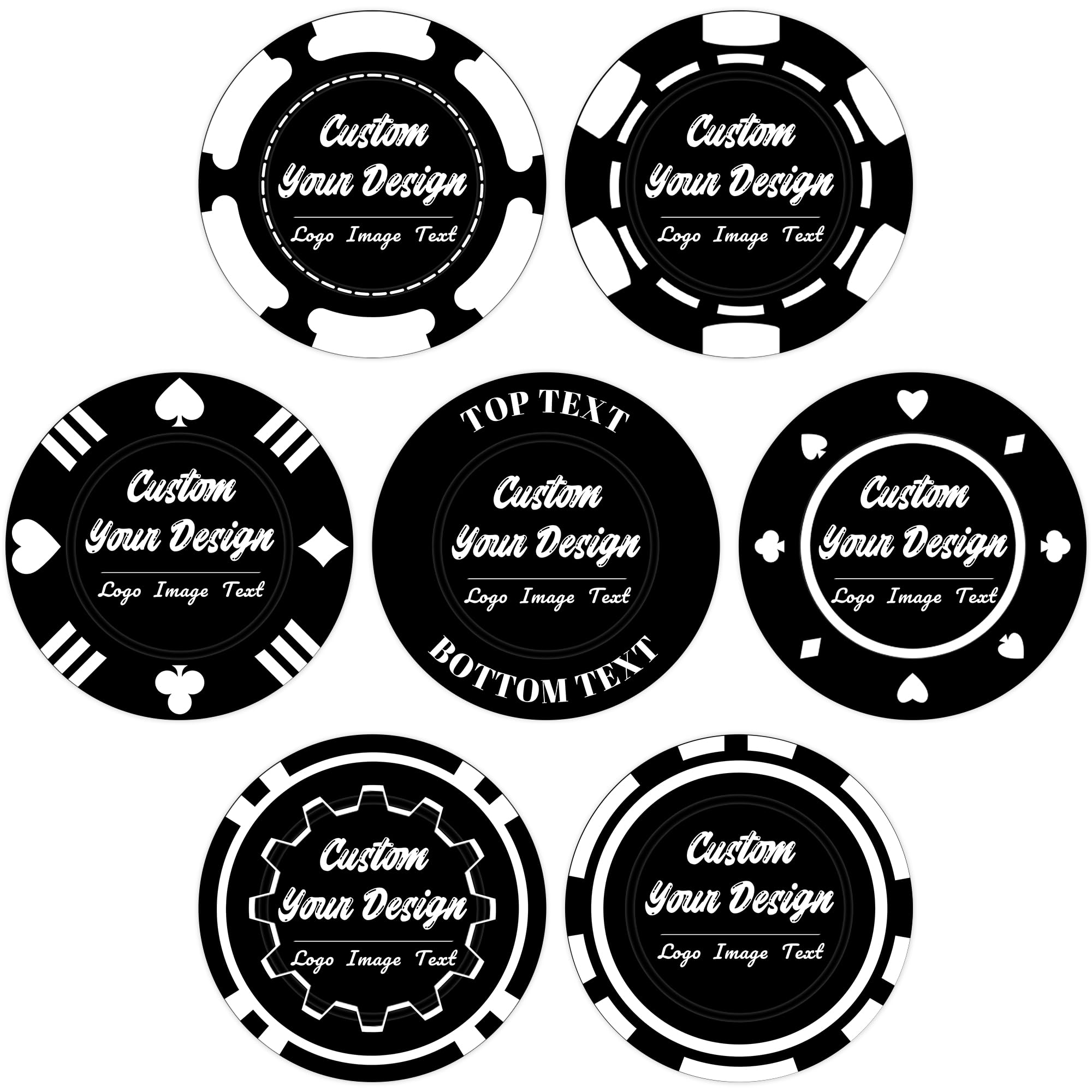 Amazon.com : MANBATTLE 100 Custom Poker Chips, Drink Token Chips ...