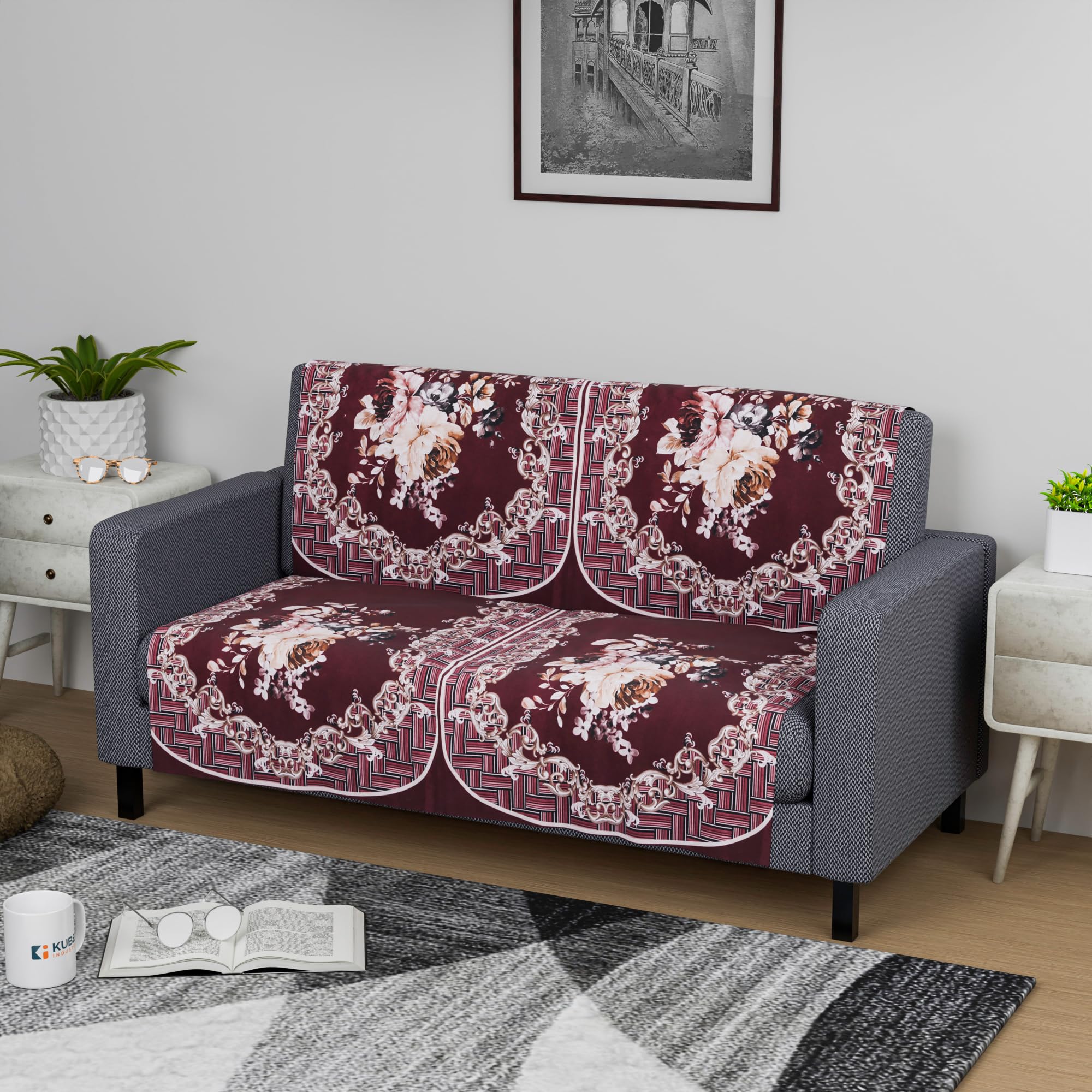 Kuber Industries Sofa Cover|Sofa Slipcover Set|Sofa Cover for Living ...