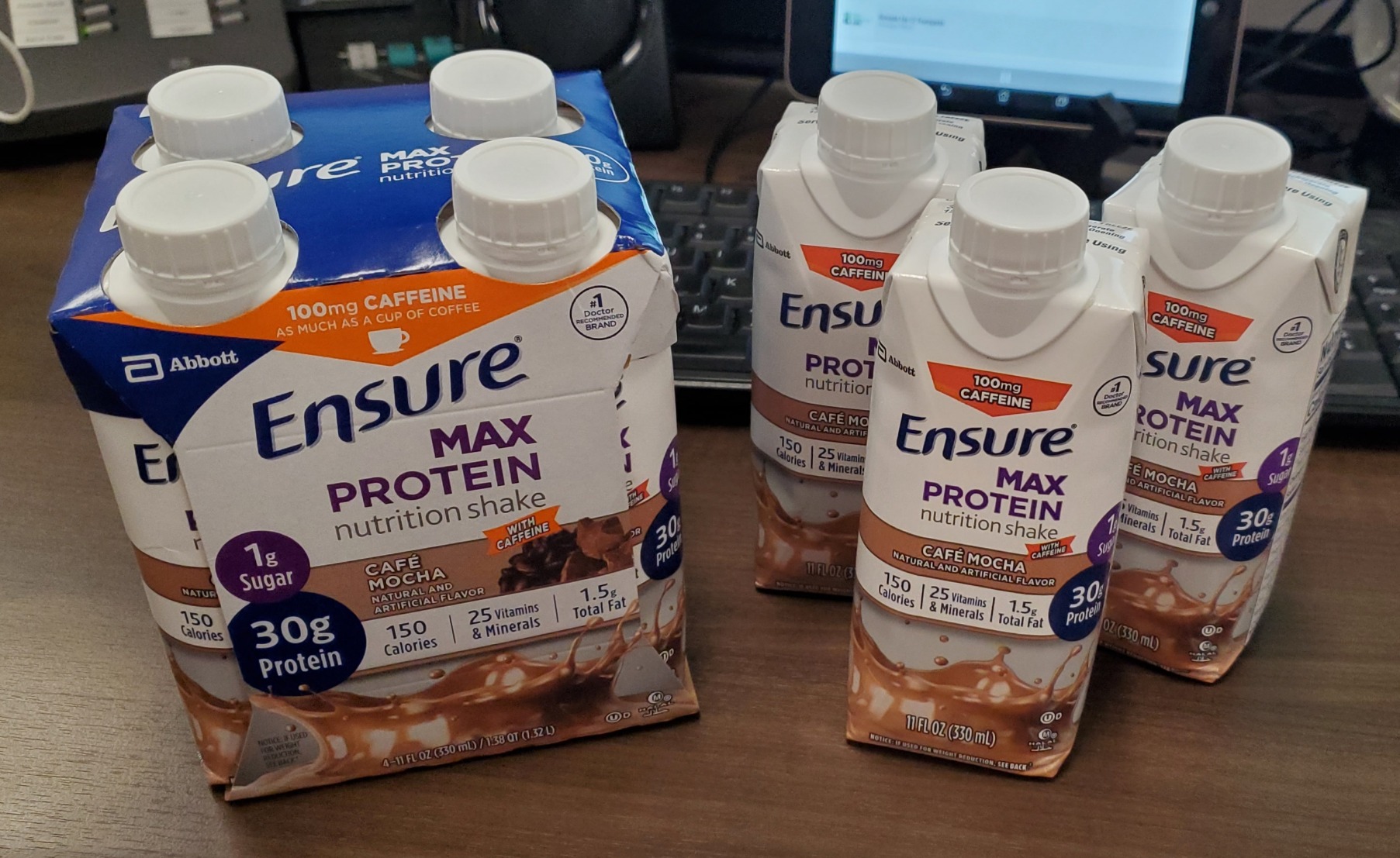 Amazon.com: Ensure Max Protein Nutrition Shake, Cafe Mocha, 4 Little ...