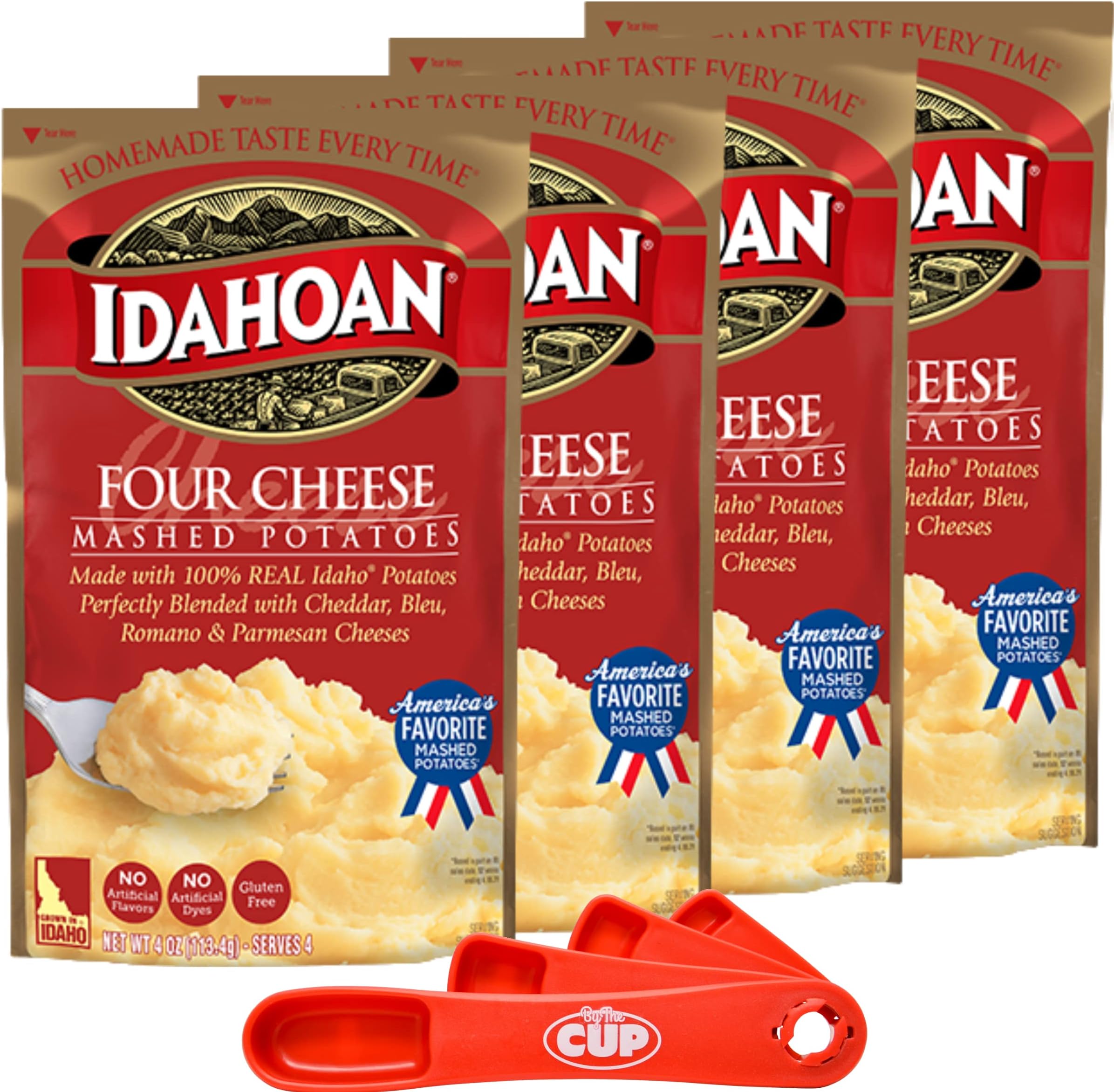 Amazon.com : Idahoan® Loaded Baked® Mashed Potatoes Cup 4-pack, 6 oz ...