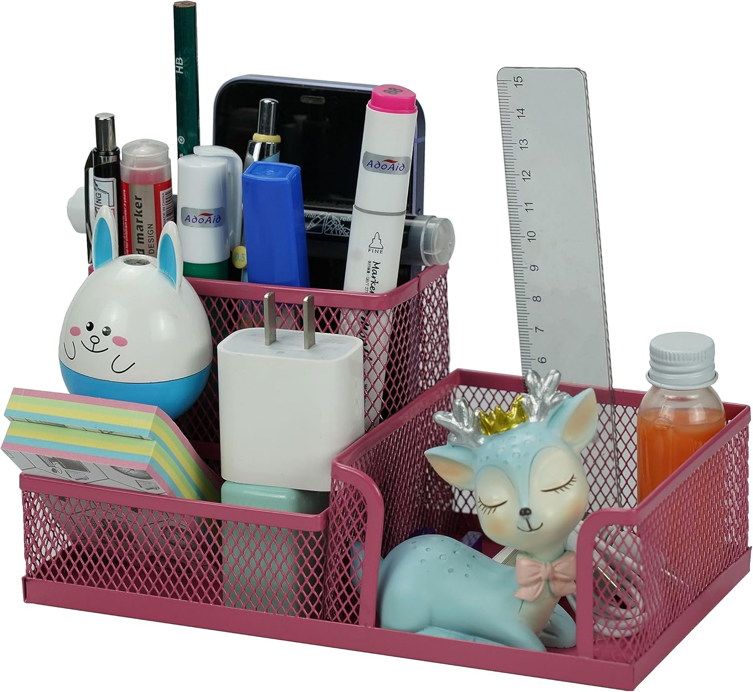 Amazon.com : AdoAid Metal Mesh Desk Organizer Pencil Holder and Storage ...