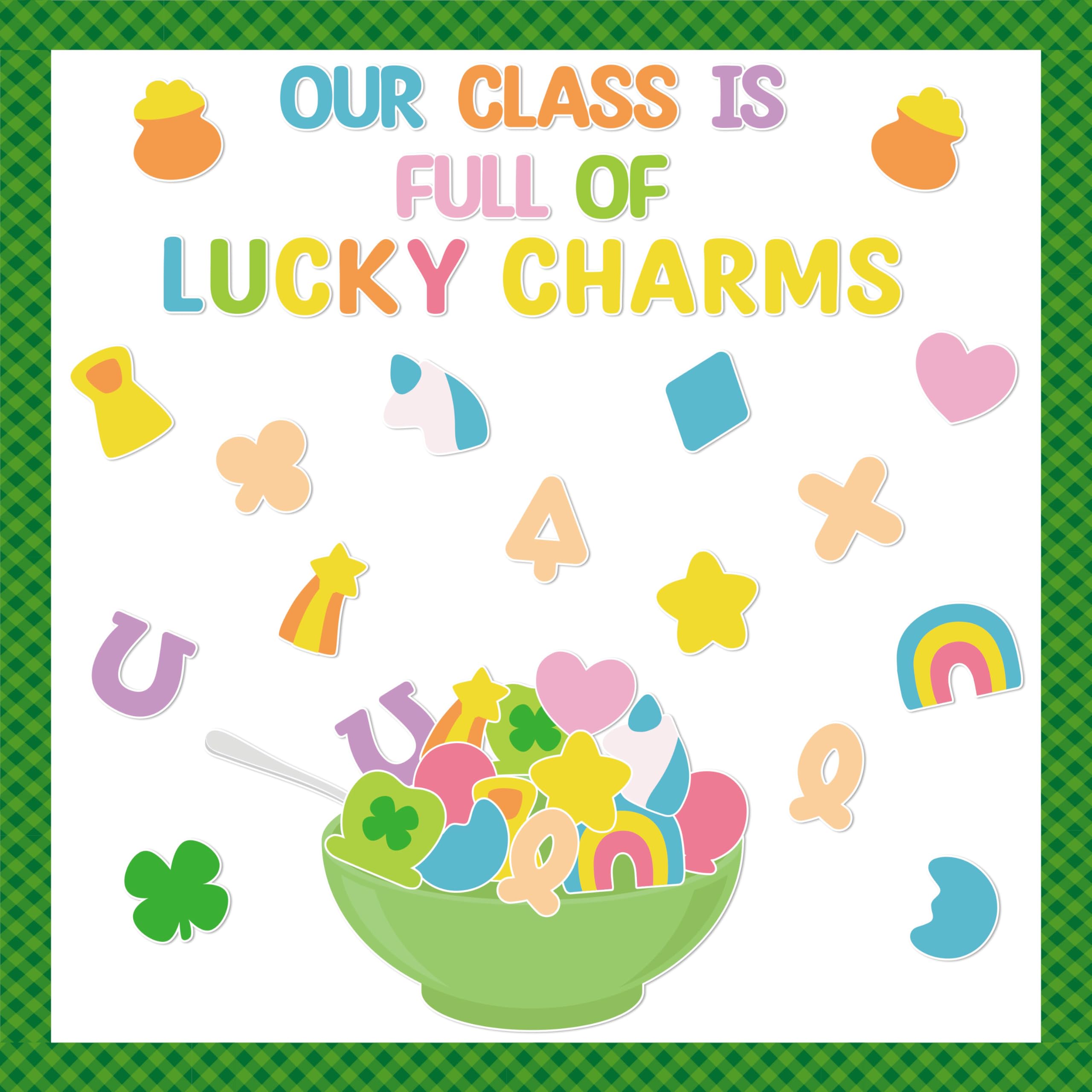 Amazon.com : CPicdn 127Pcs St. Patrick's Day Bulletin Board Classroom ...