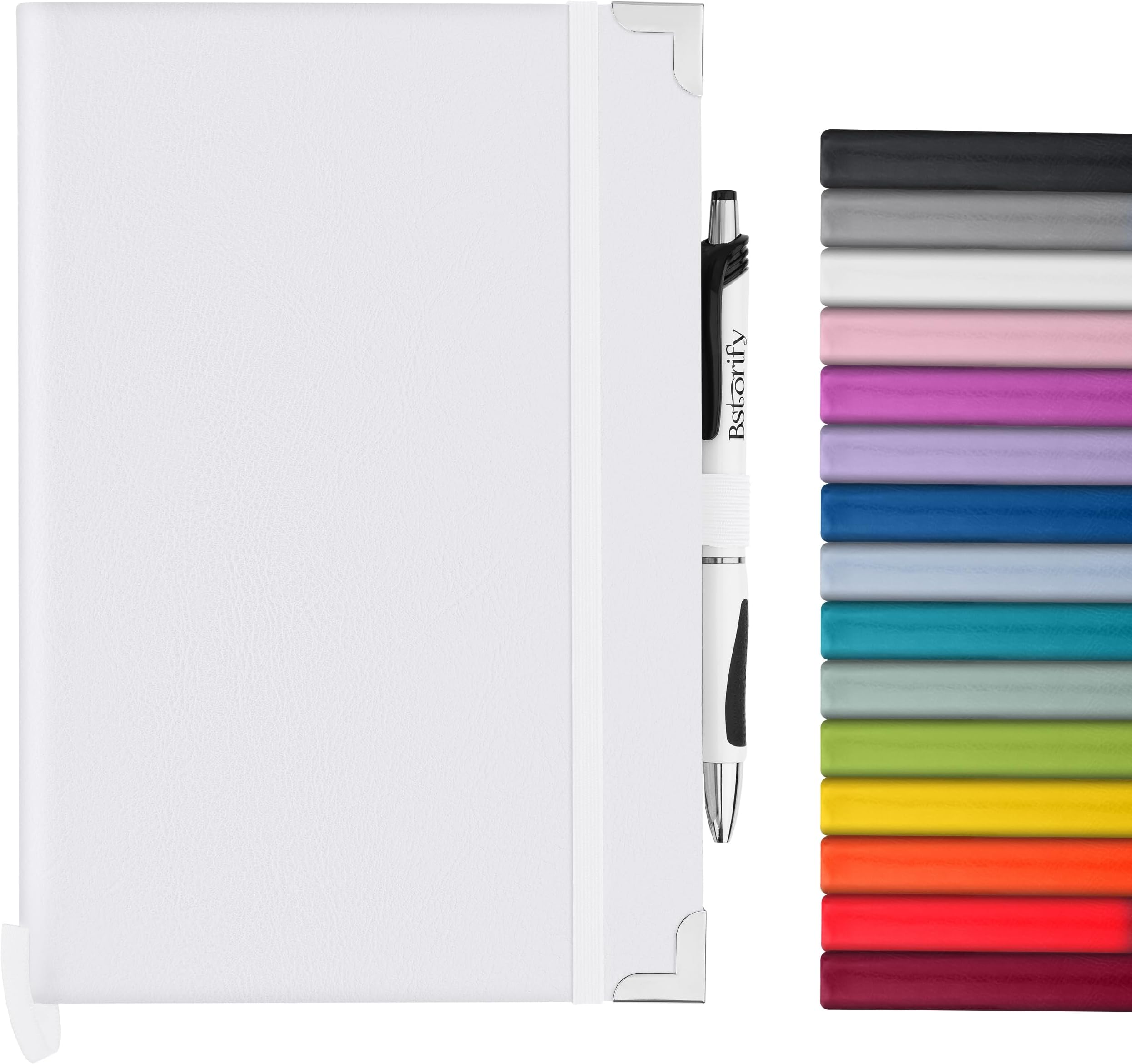 Bstorify A4 Notebook And Pen Set - 160 Lined Pages (21 x 29.7 cm) White ...