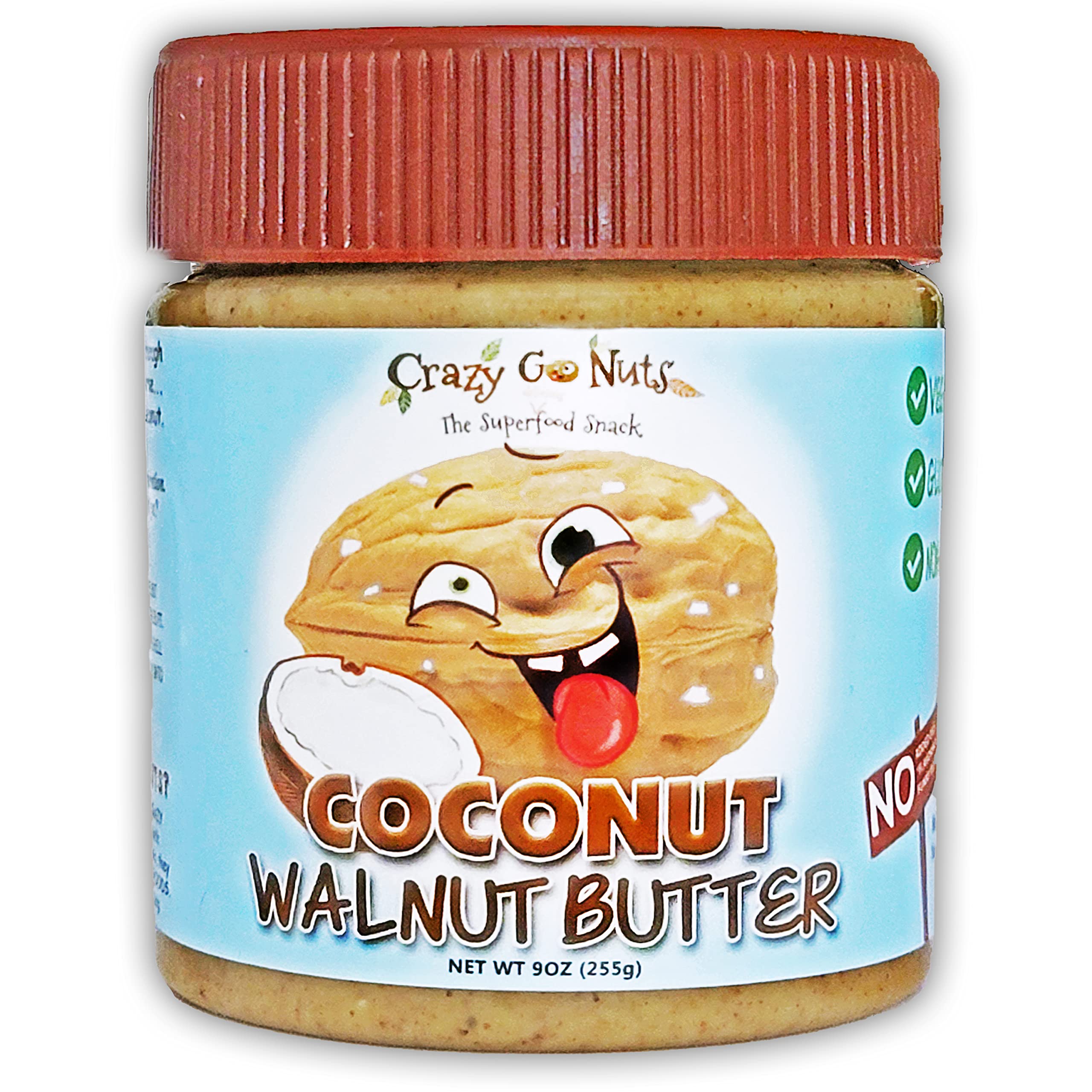 Amazon.com : Crazy Go Nuts Walnut Butter - Coconut, 9 oz (1-Pack ...