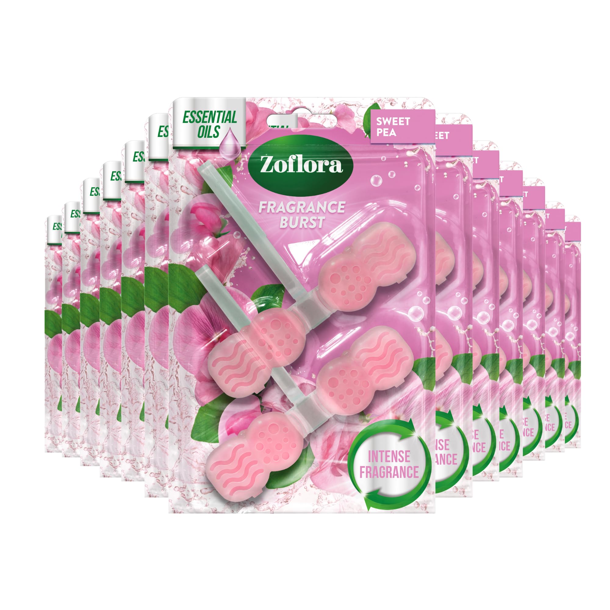 Zoflora Rim Blocks Sweet Pea, 2 x 131g Pack, Continuous Freshness ...