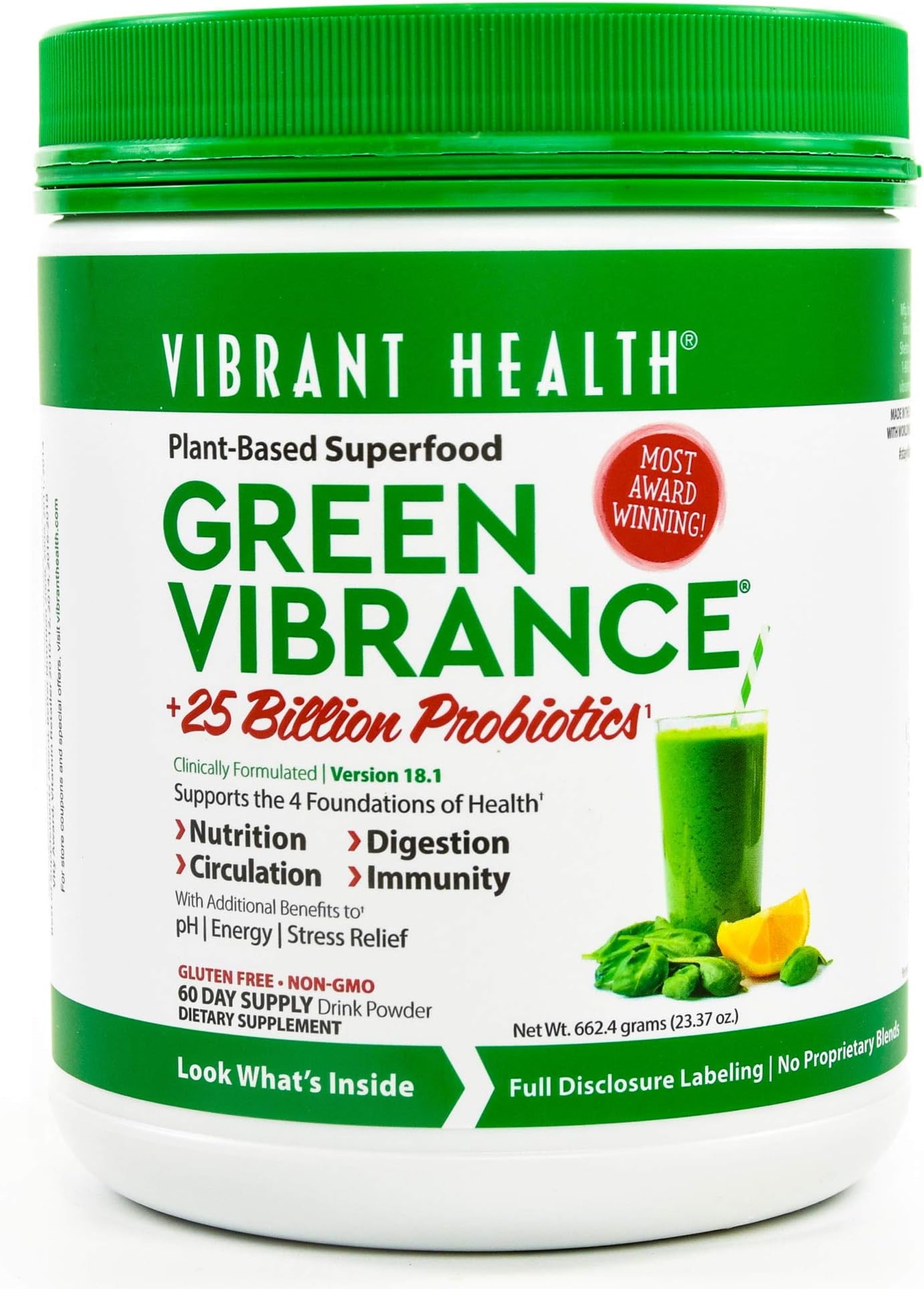 Amazon.com: Vibrant Health Green Vibrance Powder, 23.28 oz : Health ...