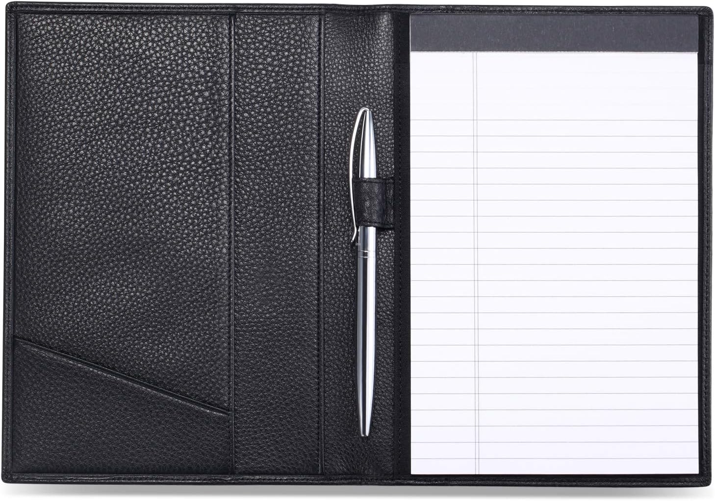Amazon.com : Leather Junior Padfolio for Men & Women with Pen Loop ...