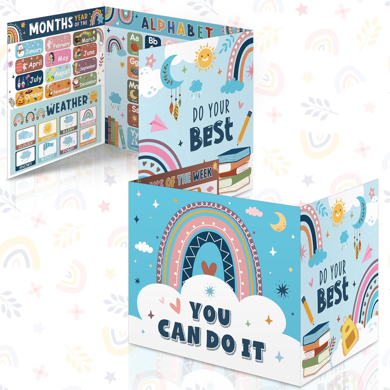 Amazon.com : Pasimy 24 Pcs Desk Dividers Double Sided Privacy Folders ...