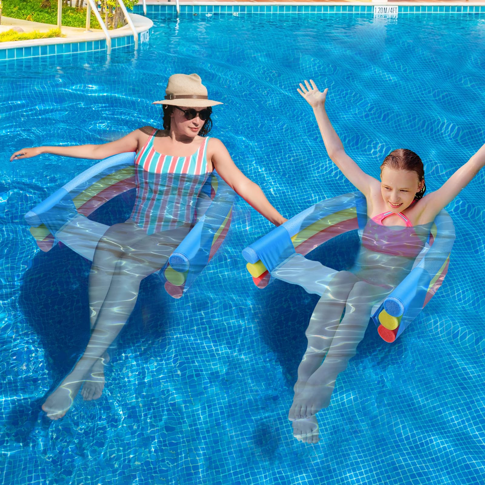 Snapklik.com : Oversized Pool Noodle Chair - 2Pack Extended Bottom For ...