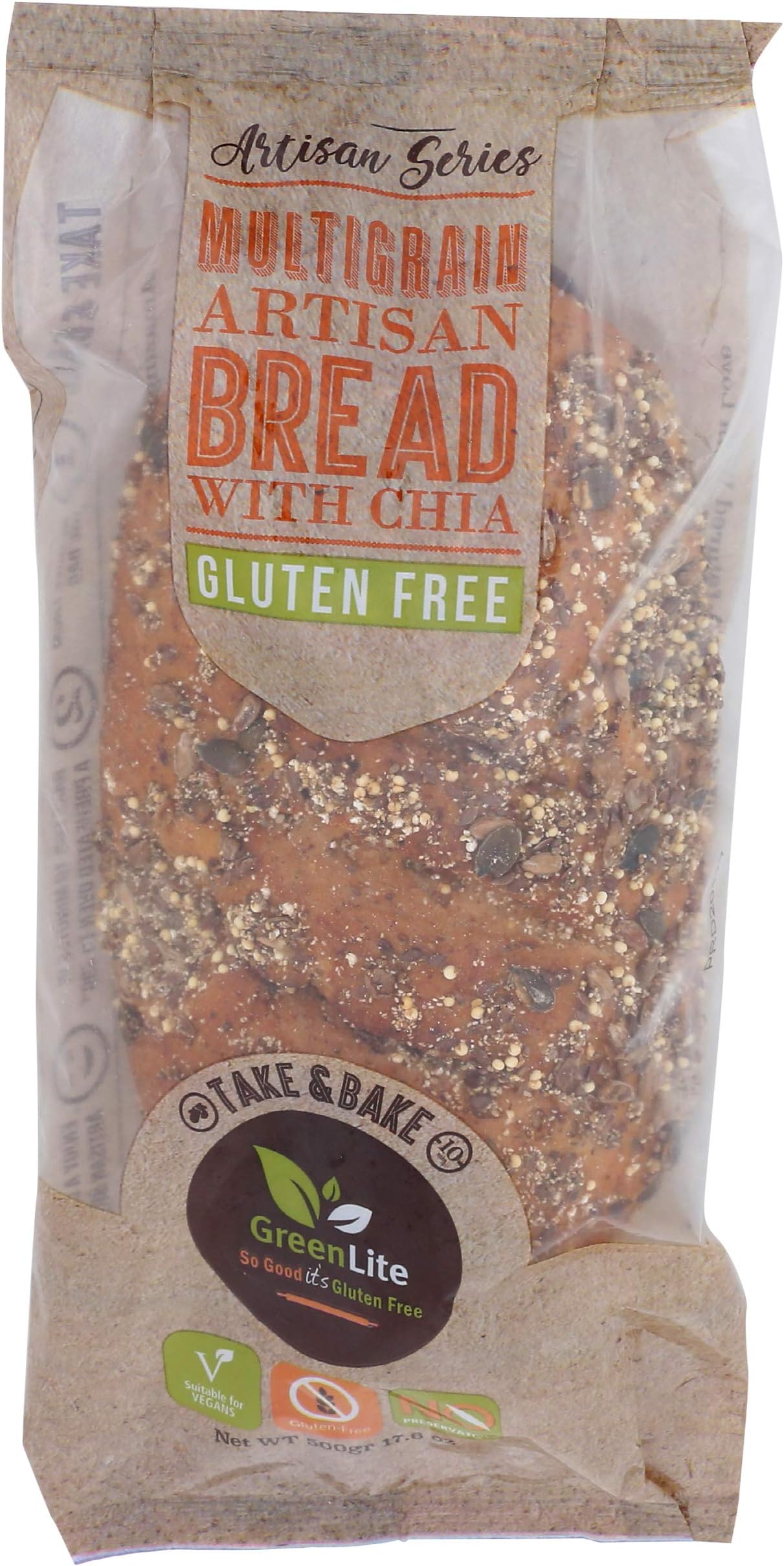Amazon.com: GREENLITE Multigrain Artisan Bread with Chia, 17.6 OZ ...