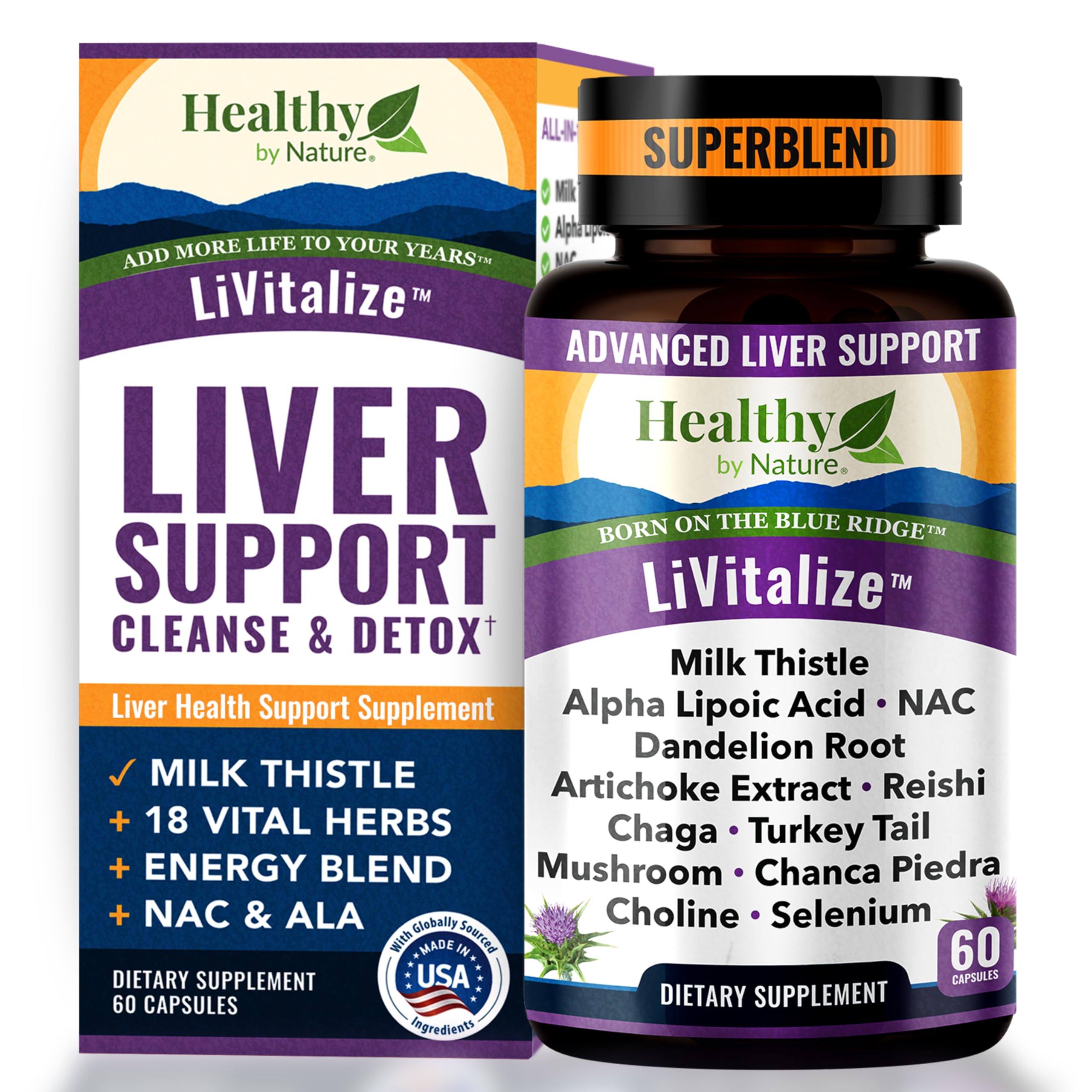 Amazon.com: LiVitalize 28-in-1 Liver Health Support with Milk Thistle ...