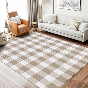 Amazon.com: NejTrenzy Buffalo Plaid Rug 3x4, Washable Farmhouse ...