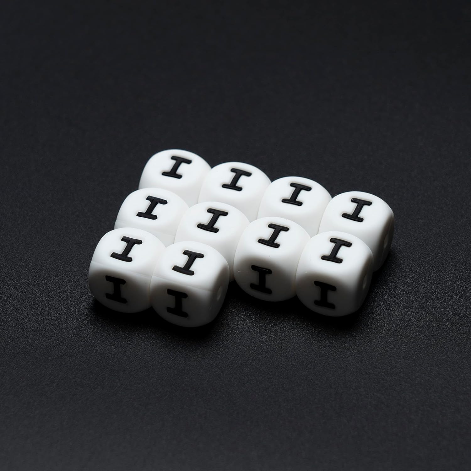 Amazon.com: WangLaap Silicone Letter Beads Single Letter Beads 10Pcs (I ...