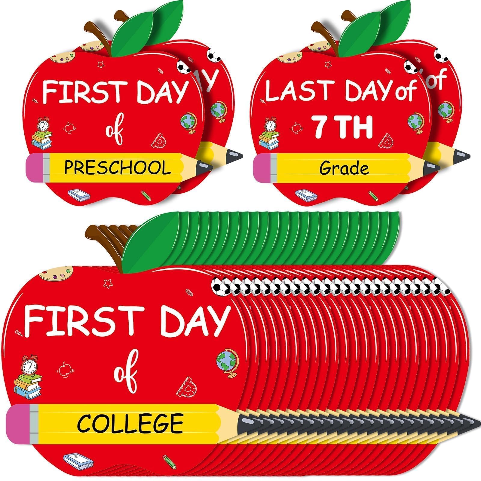 Snapklik.com : 16PCS First & Last Day Of School Signs 16 Grades Back To ...